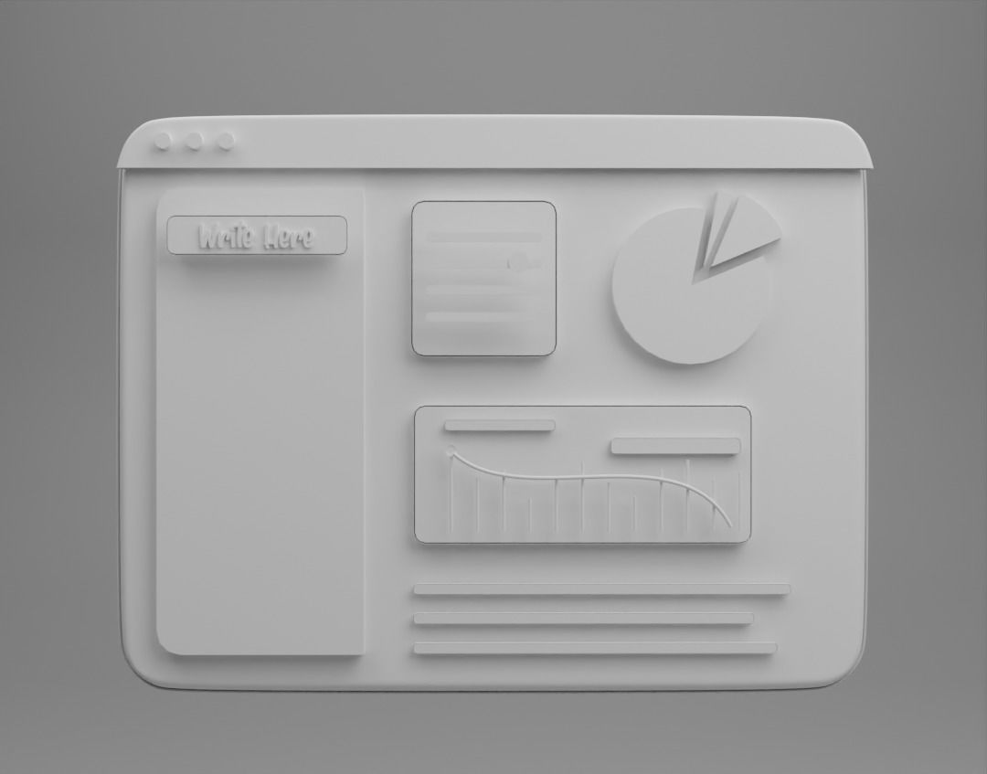 UI Frame Illustration 3D model | CGTrader