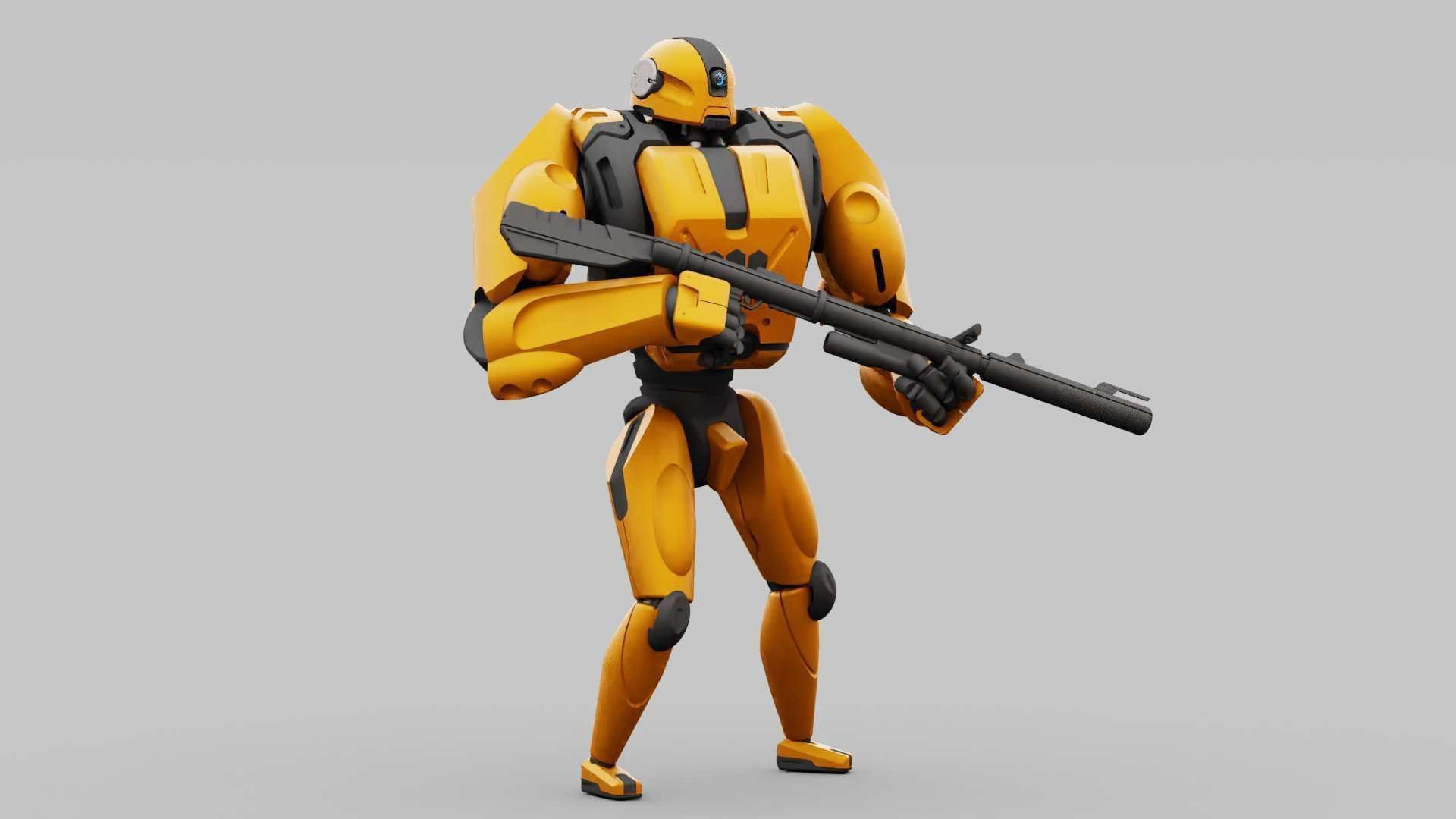 BATTLE DROID QORA RIGGED 3D model rigged | CGTrader