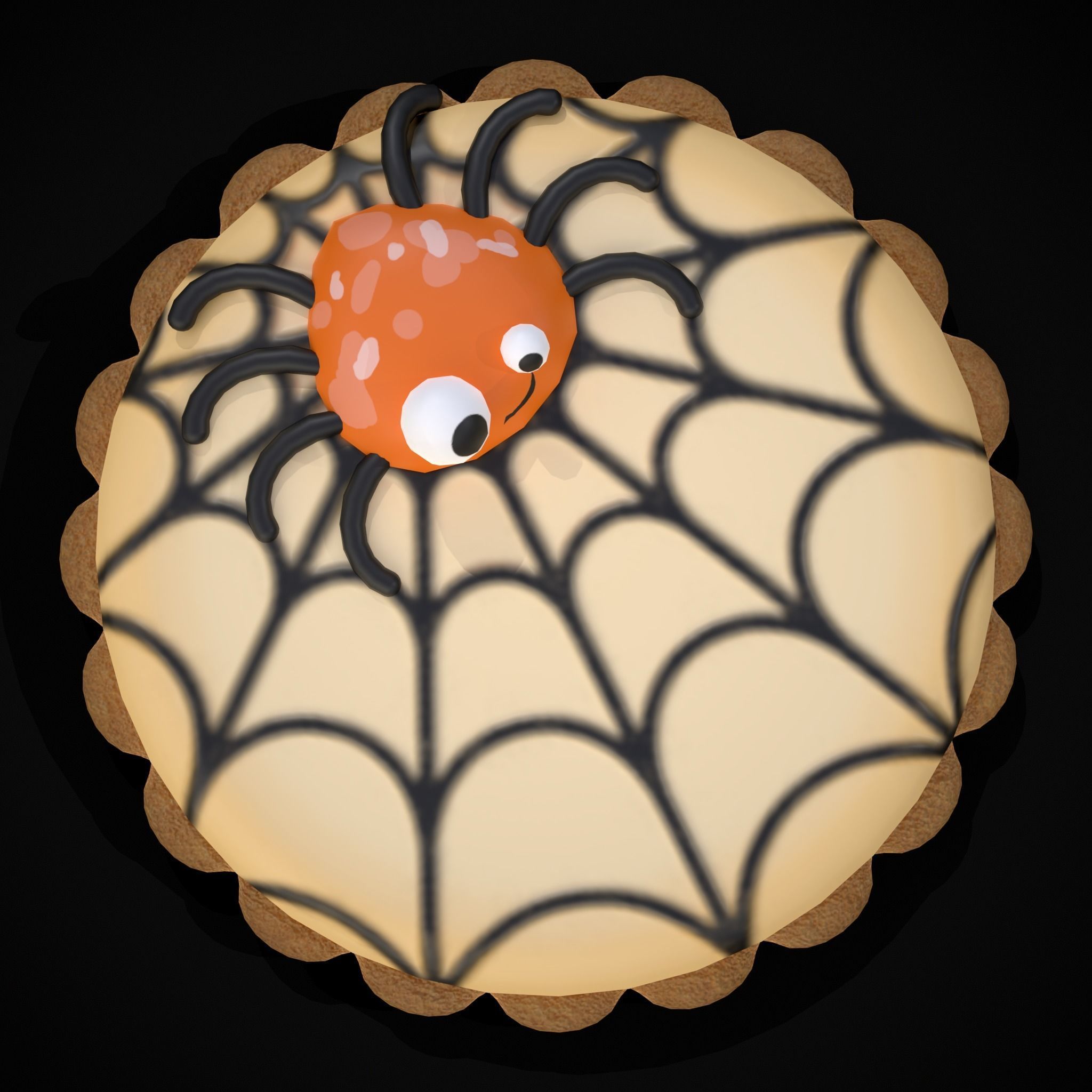3D model Six Round Spider Web Cookies VR / AR / low-poly | CGTrader