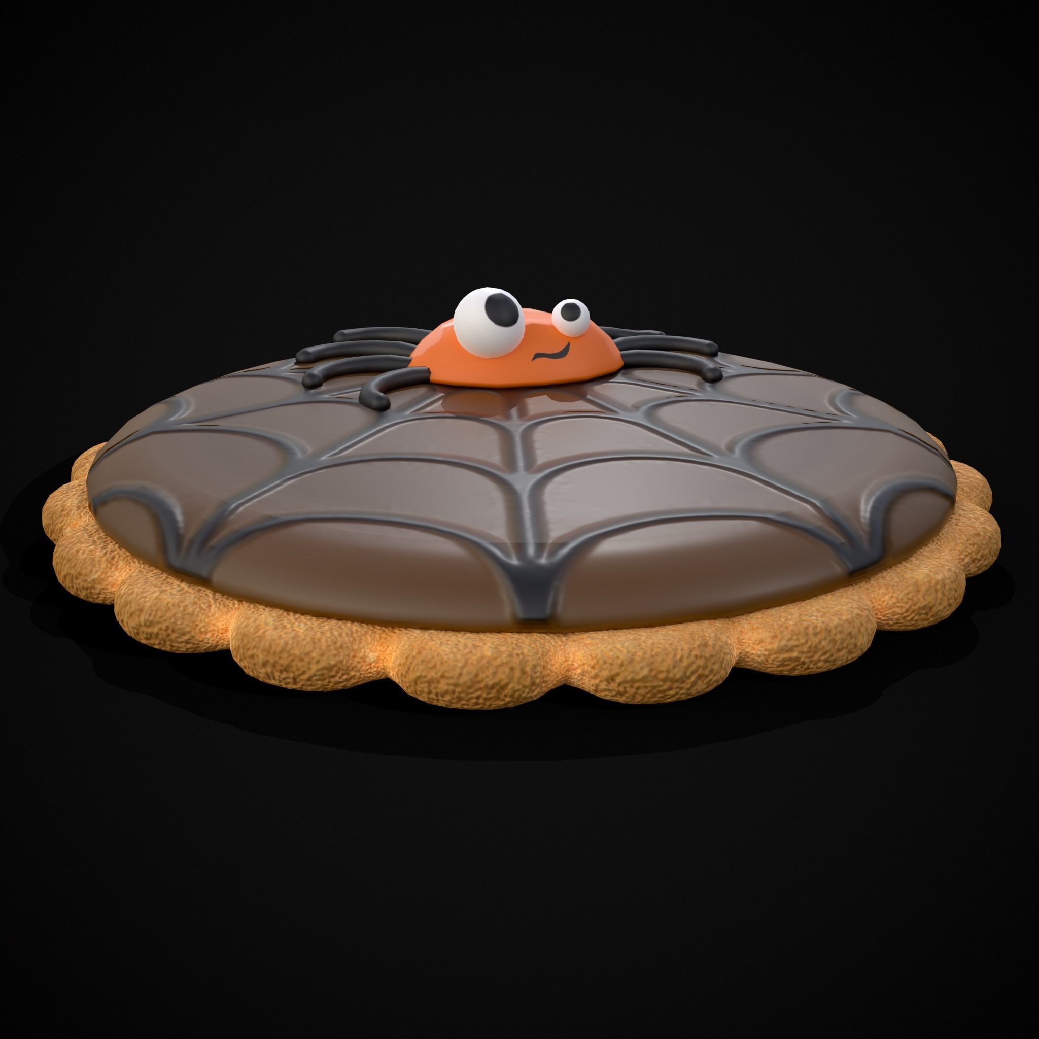 3D model Six Round Spider Web Cookies VR / AR / low-poly | CGTrader