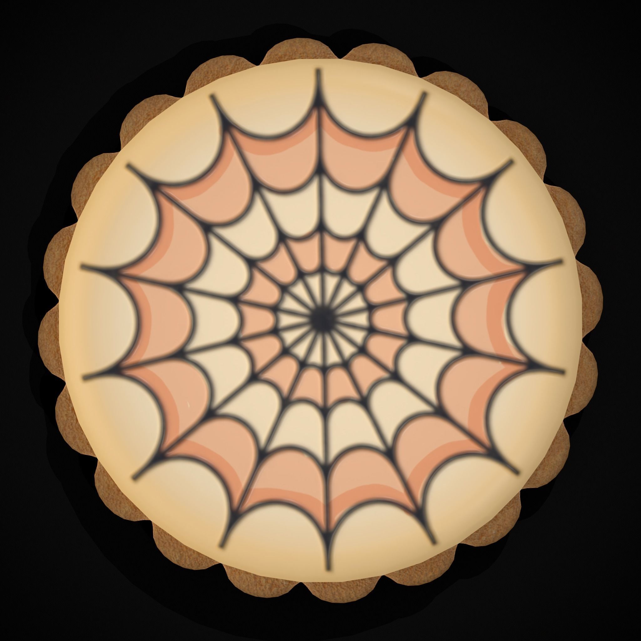 3D model Six Round Spider Web Cookies VR / AR / low-poly | CGTrader