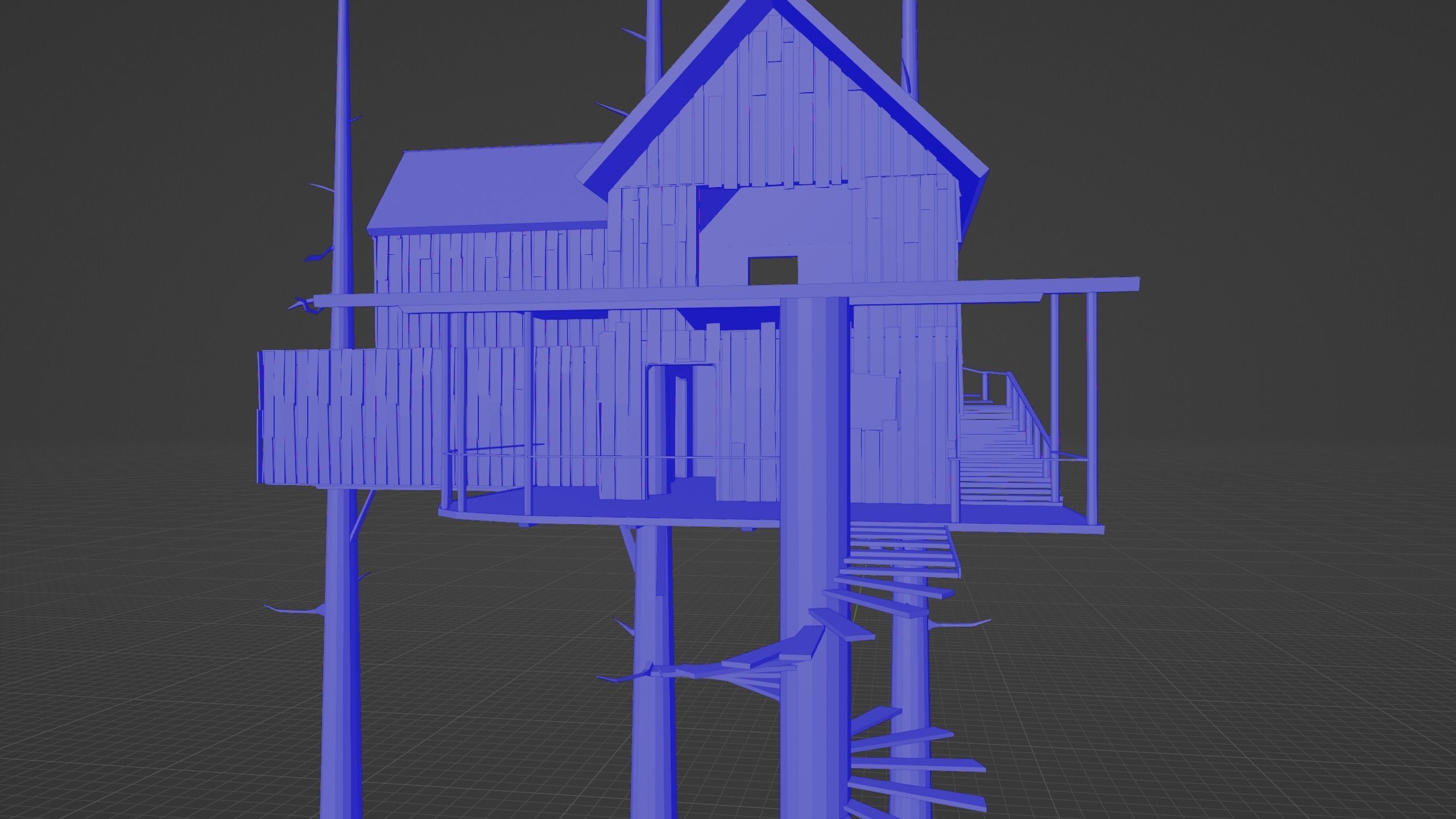 Simple tree house 3D Model free VR / AR / low-poly 3D model | CGTrader