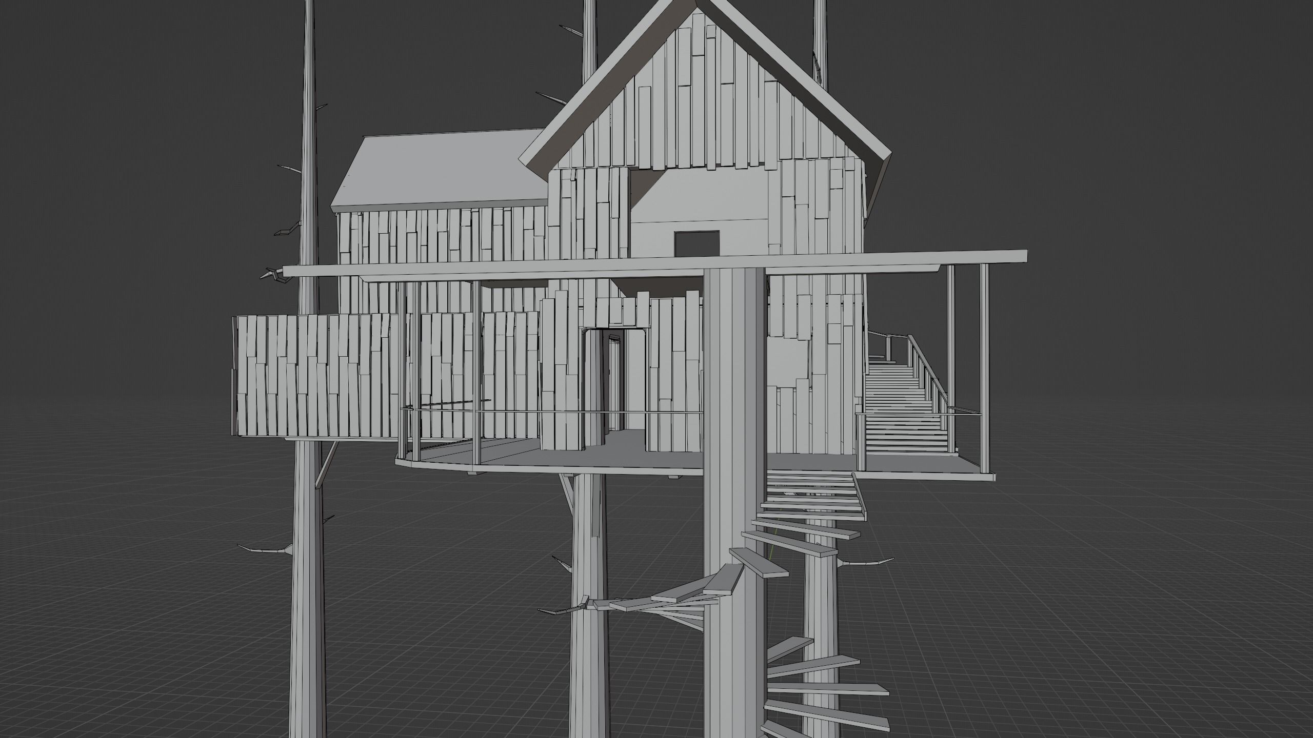 Simple tree house 3D Model free VR / AR / low-poly 3D model | CGTrader