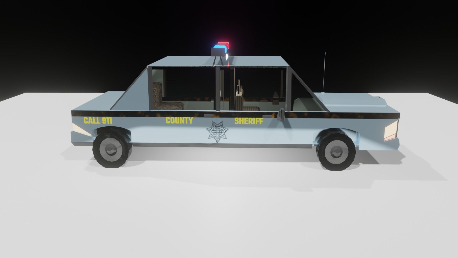 Low-poly cop car 1990 Ford Crown Victoria free VR / AR / low-poly 3D ...