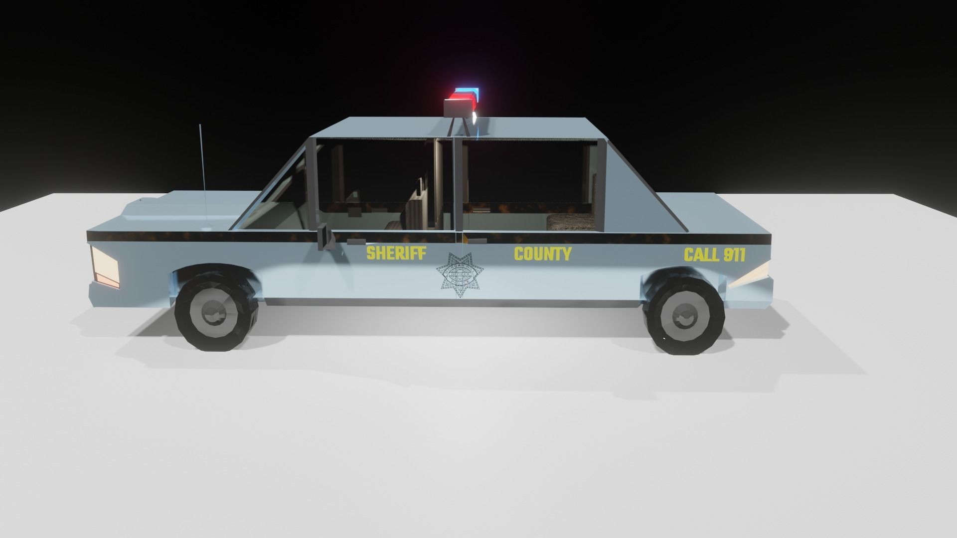Low-poly cop car 1990 Ford Crown Victoria free VR / AR / low-poly 3D ...