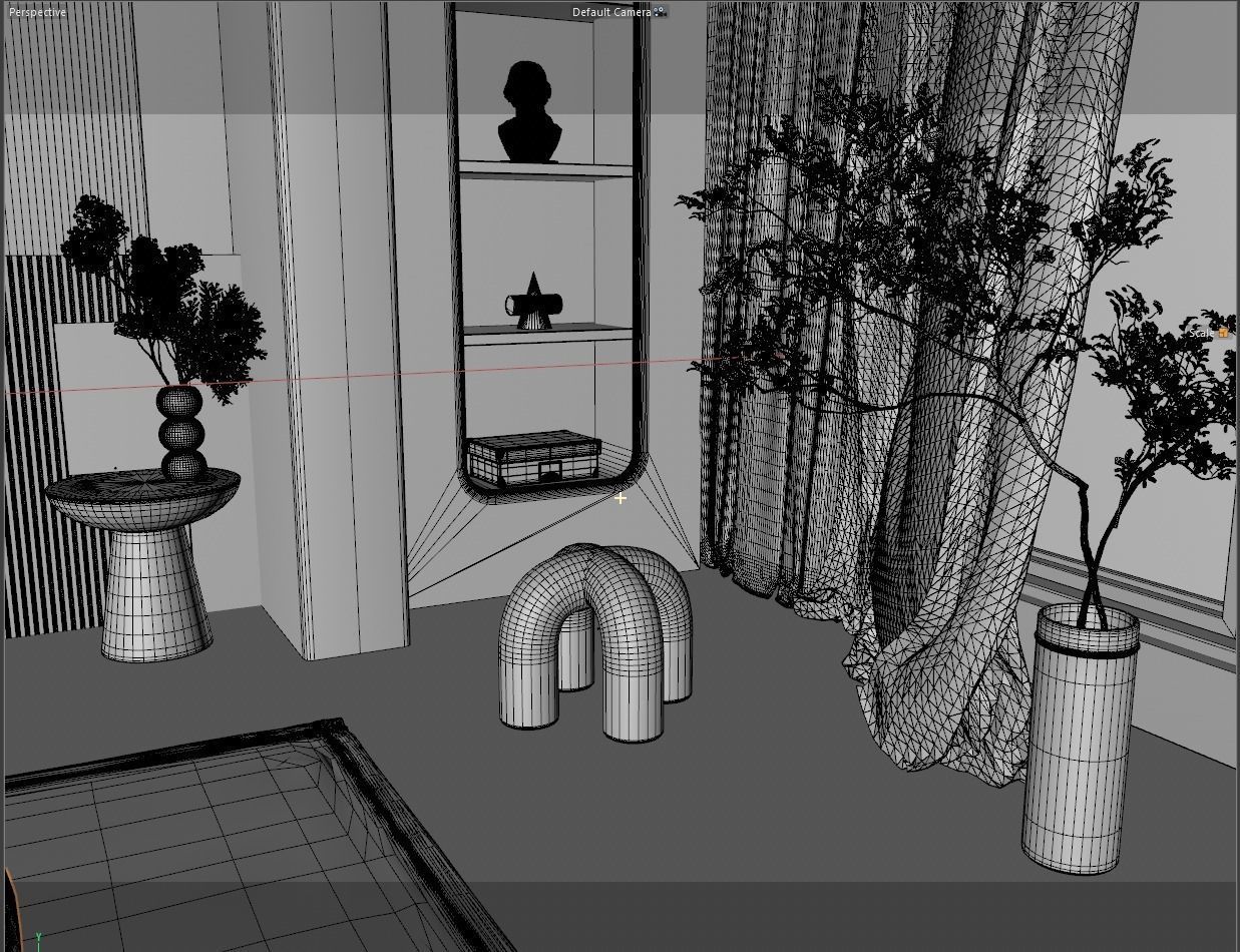 Cozy Bedroom Interior Scene for Cinema 4D and Redshift Render 3D model | CGTrader