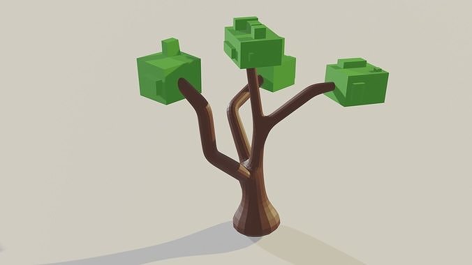 tree 3D Model with cubes 3D model | CGTrader