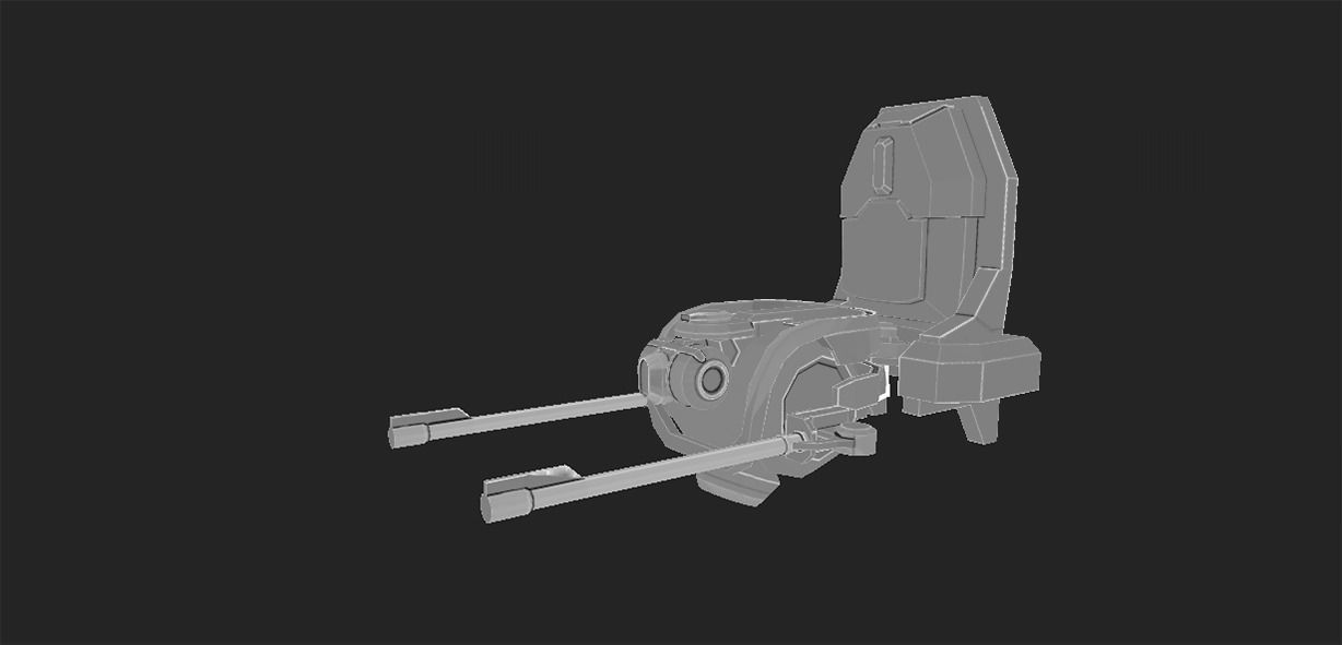 3D model SCI FI AA CANNON VR / AR / low-poly | CGTrader
