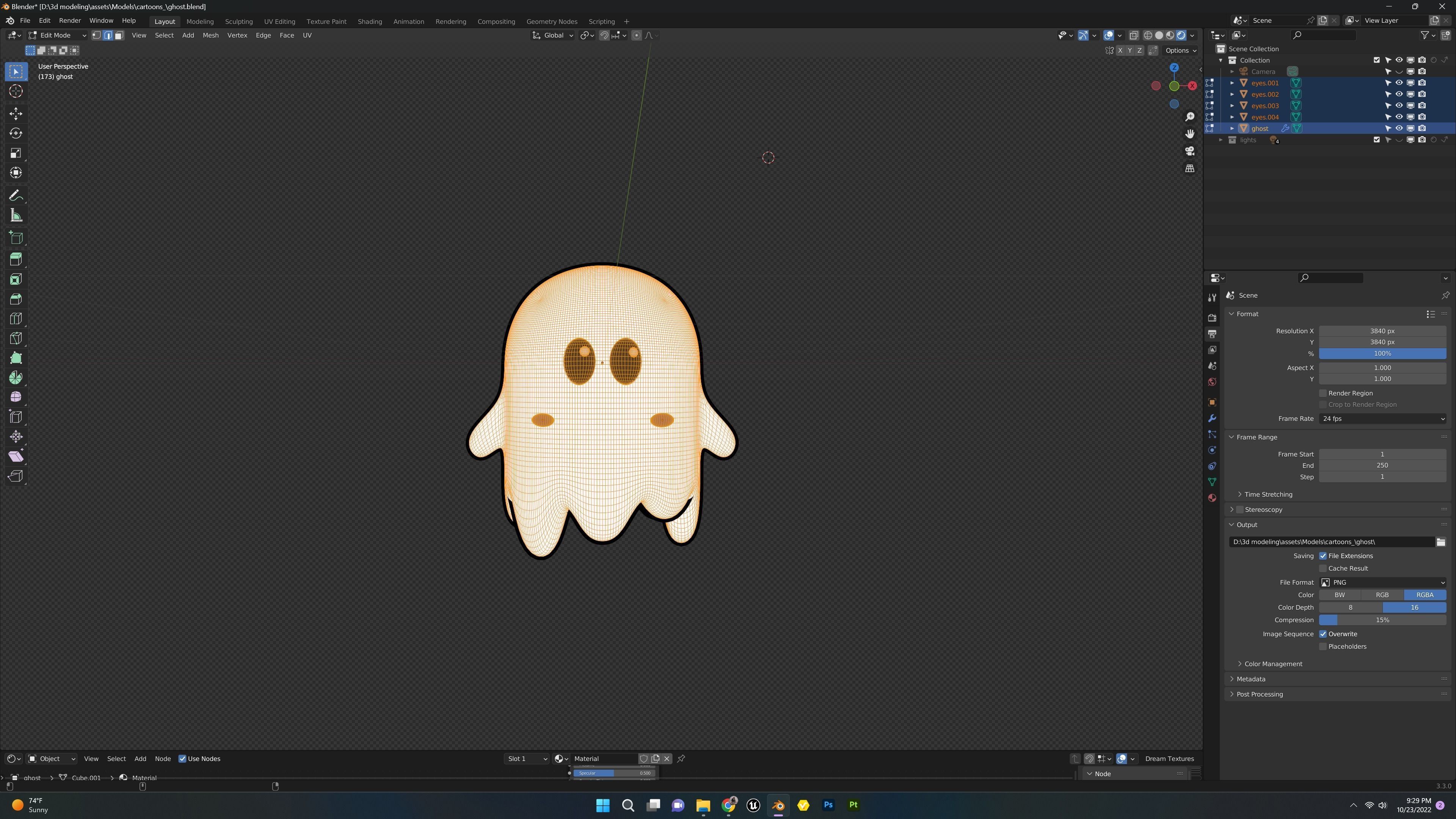Toon Shaded Ghost 3D model | CGTrader