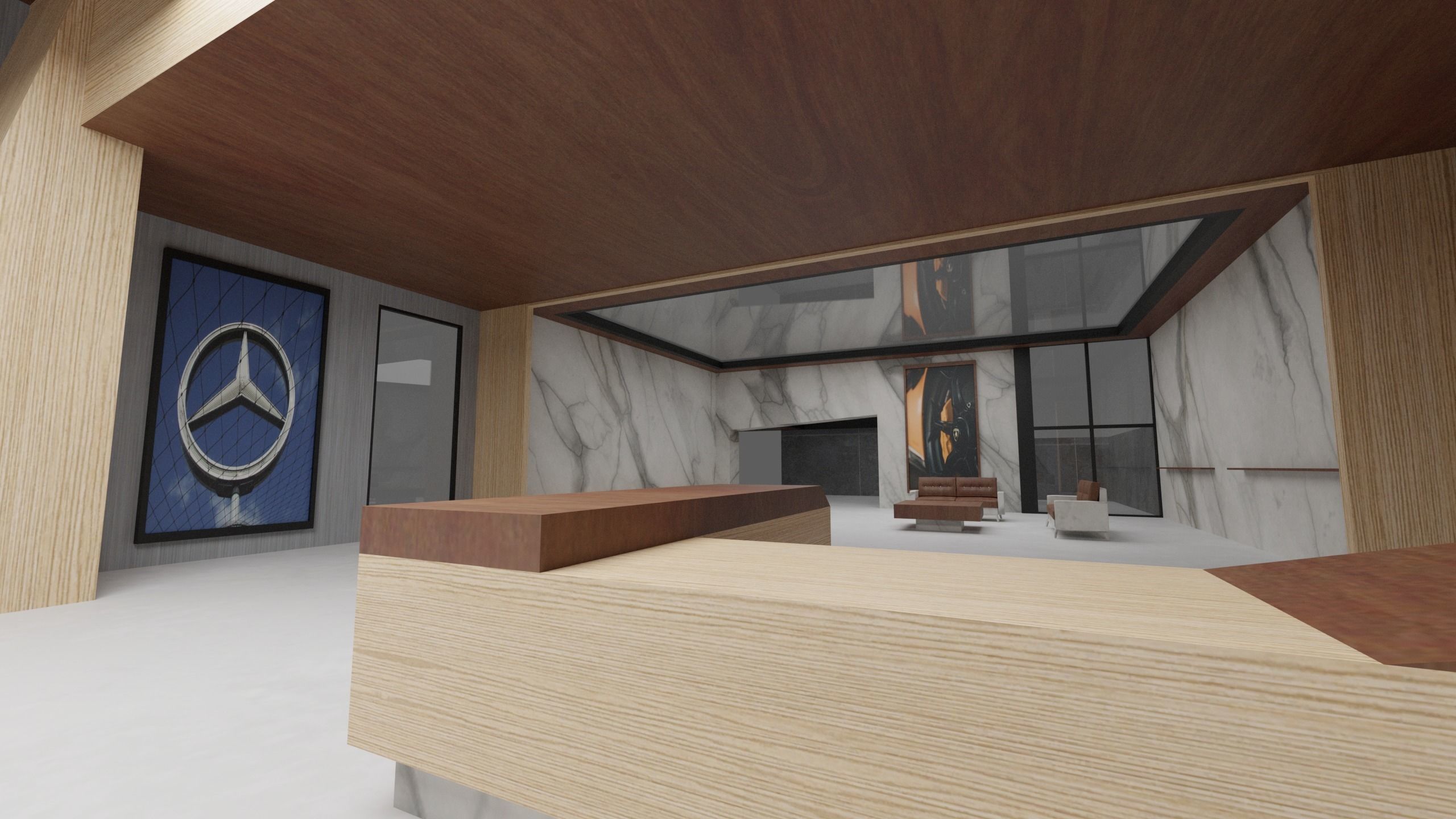 Car dealership free VR / AR / low-poly 3D model | CGTrader