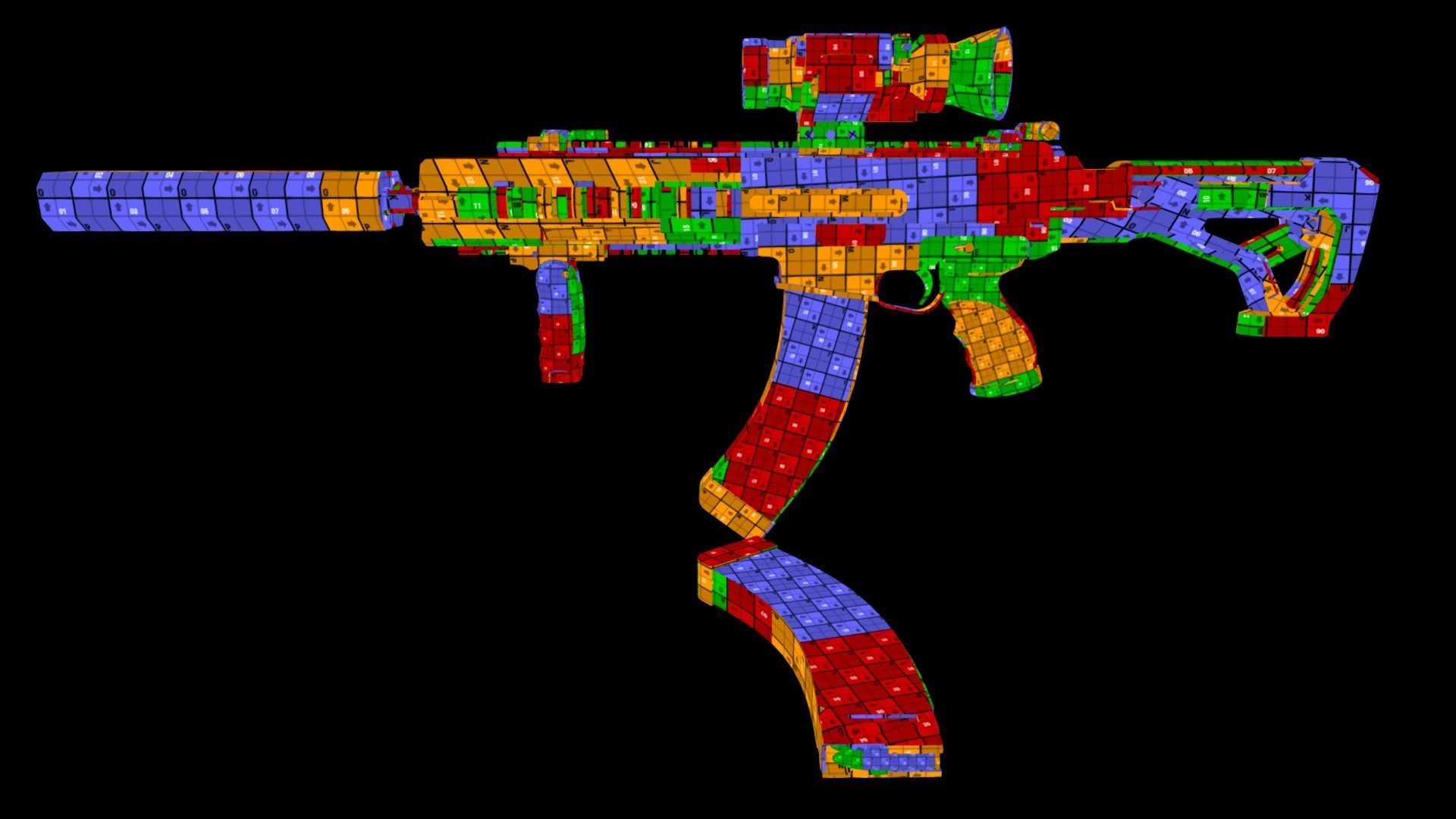 3D model SS2 RZ1 - Assault Rifle VR / AR / low-poly | CGTrader