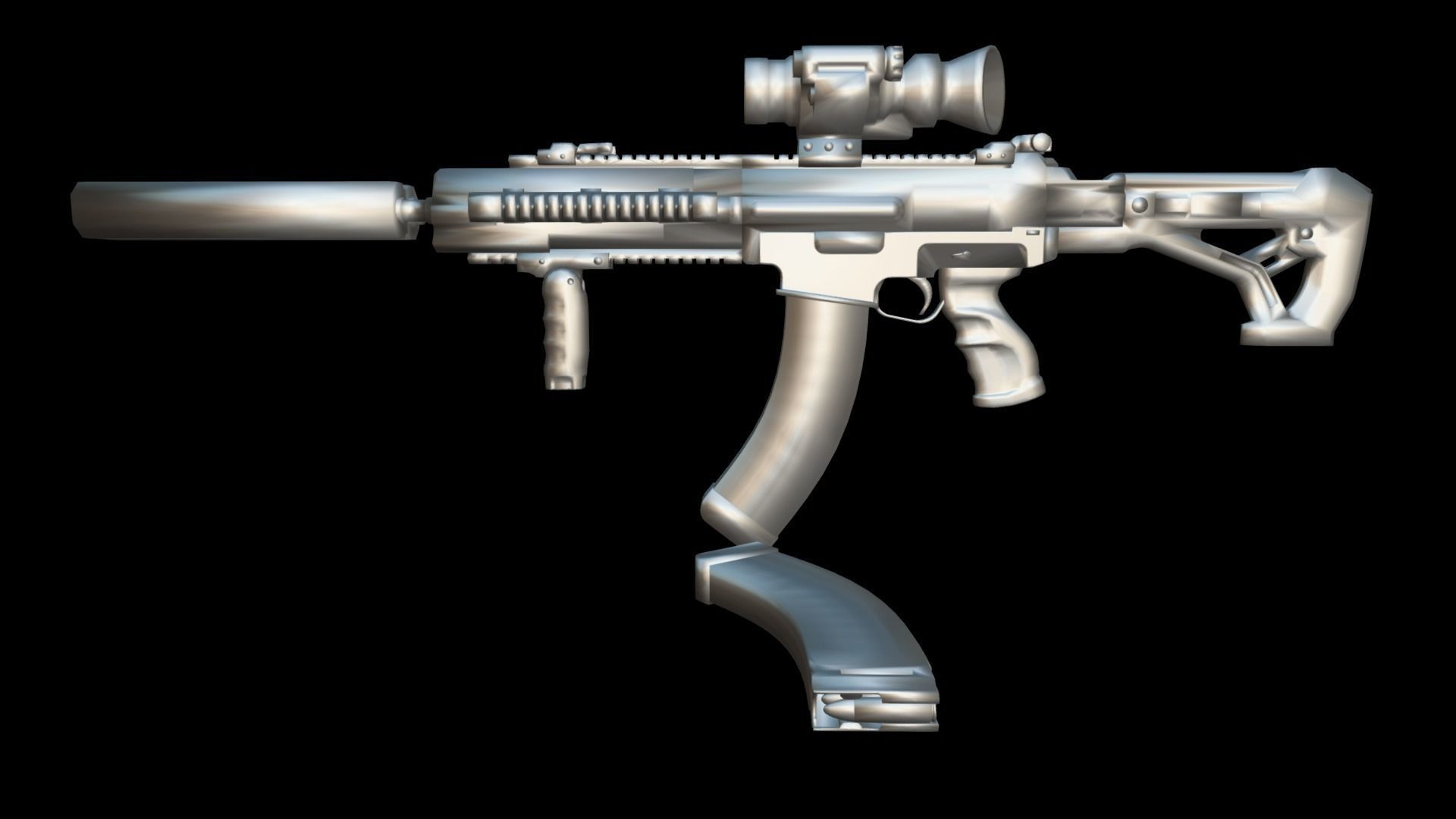 3D model SS2 RZ1 - Assault Rifle VR / AR / low-poly | CGTrader