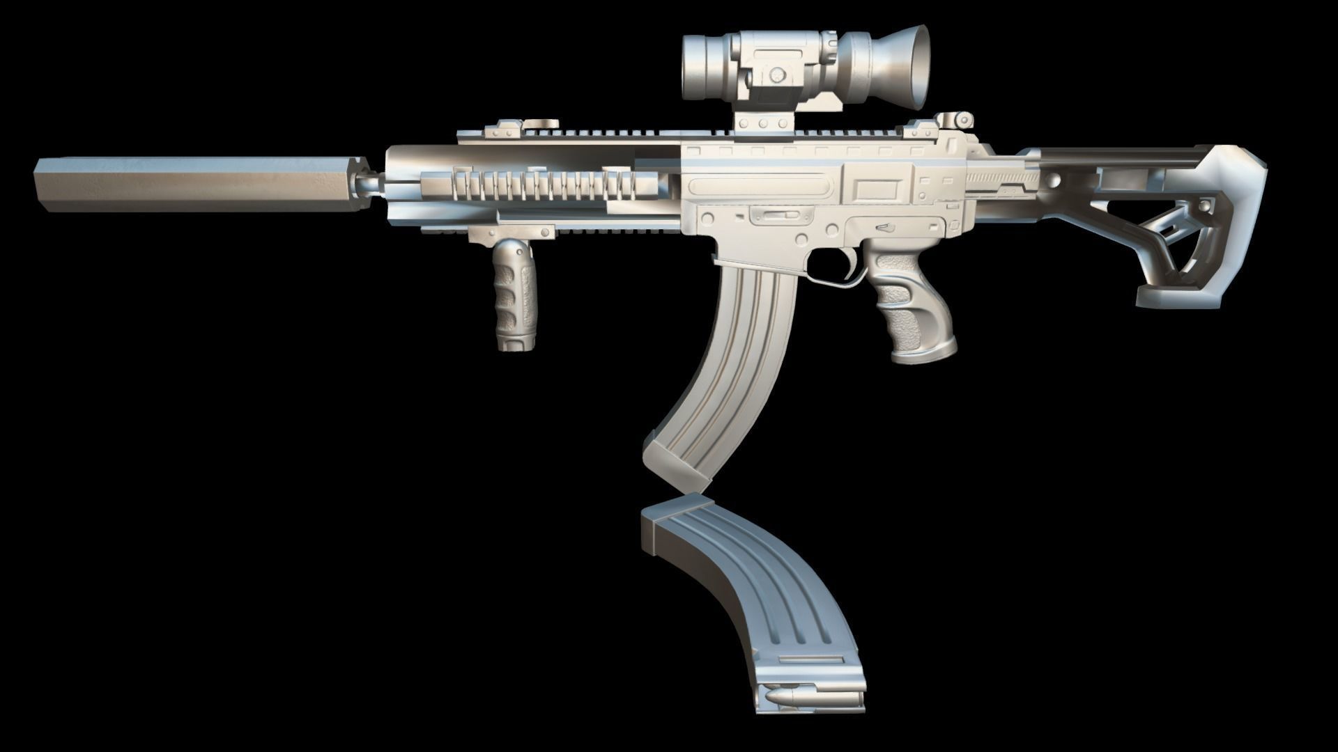 3D model SS2 RZ1 - Assault Rifle VR / AR / low-poly | CGTrader