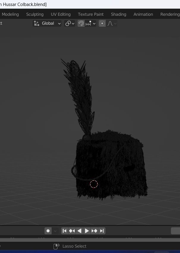 French Hussar Colback 3D model | CGTrader