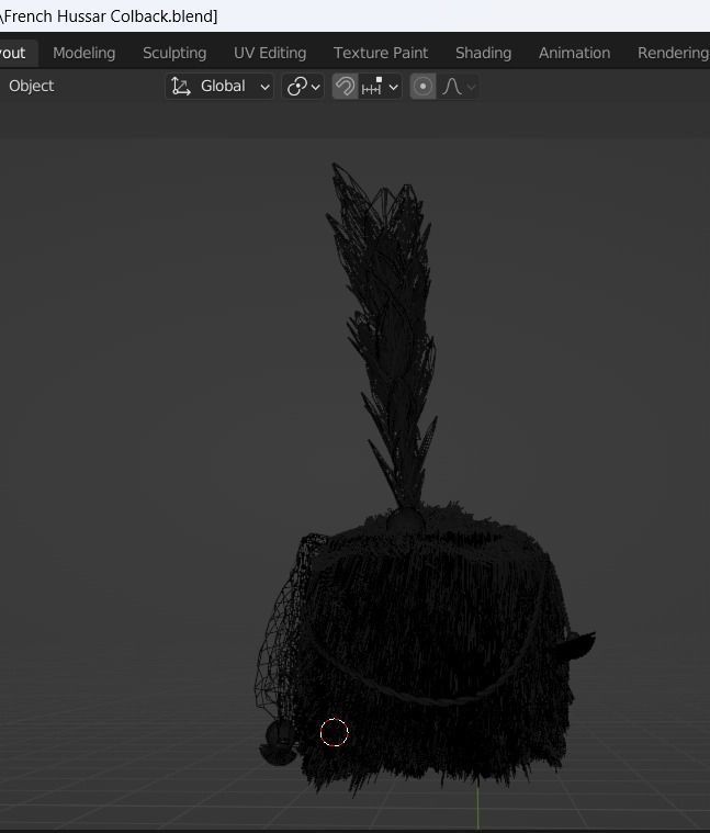 French Hussar Colback 3D model | CGTrader
