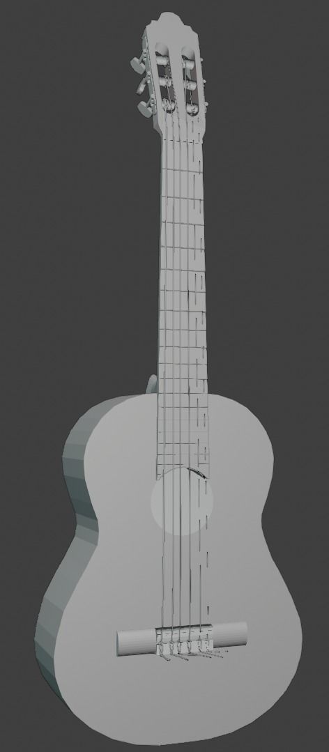 3D model Classical guitar low poly VR / AR / low-poly | CGTrader