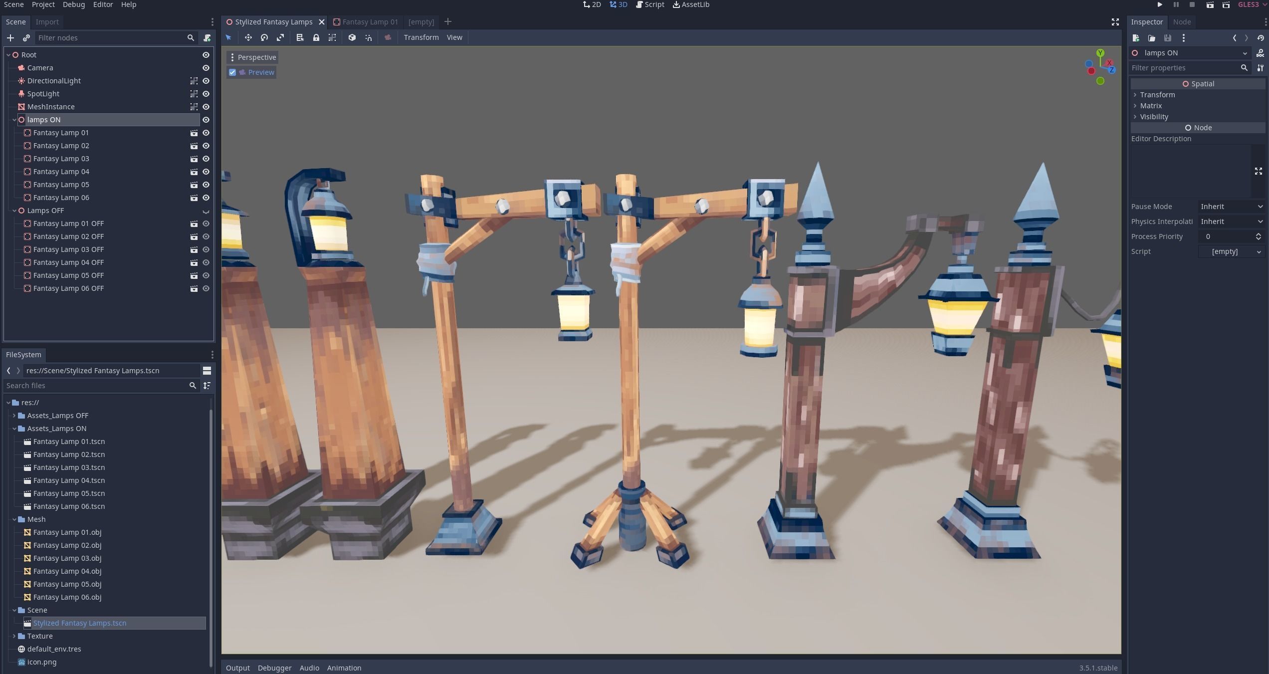3D model Stylized Fantasy Exterior Lamps VR / AR / low-poly | CGTrader