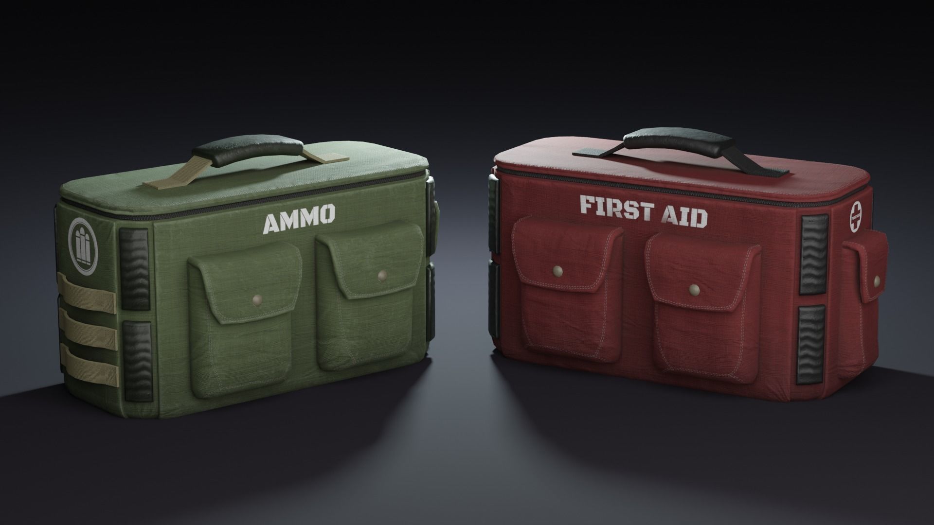 3D model Game ready Medkit and Ammobag VR / AR / low-poly | CGTrader