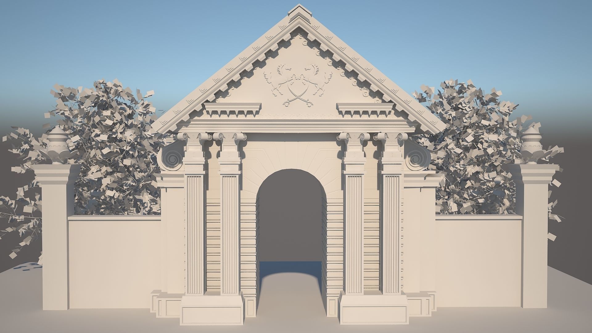 Ornamental gate Medieval danish building architecture gate india 3D ...