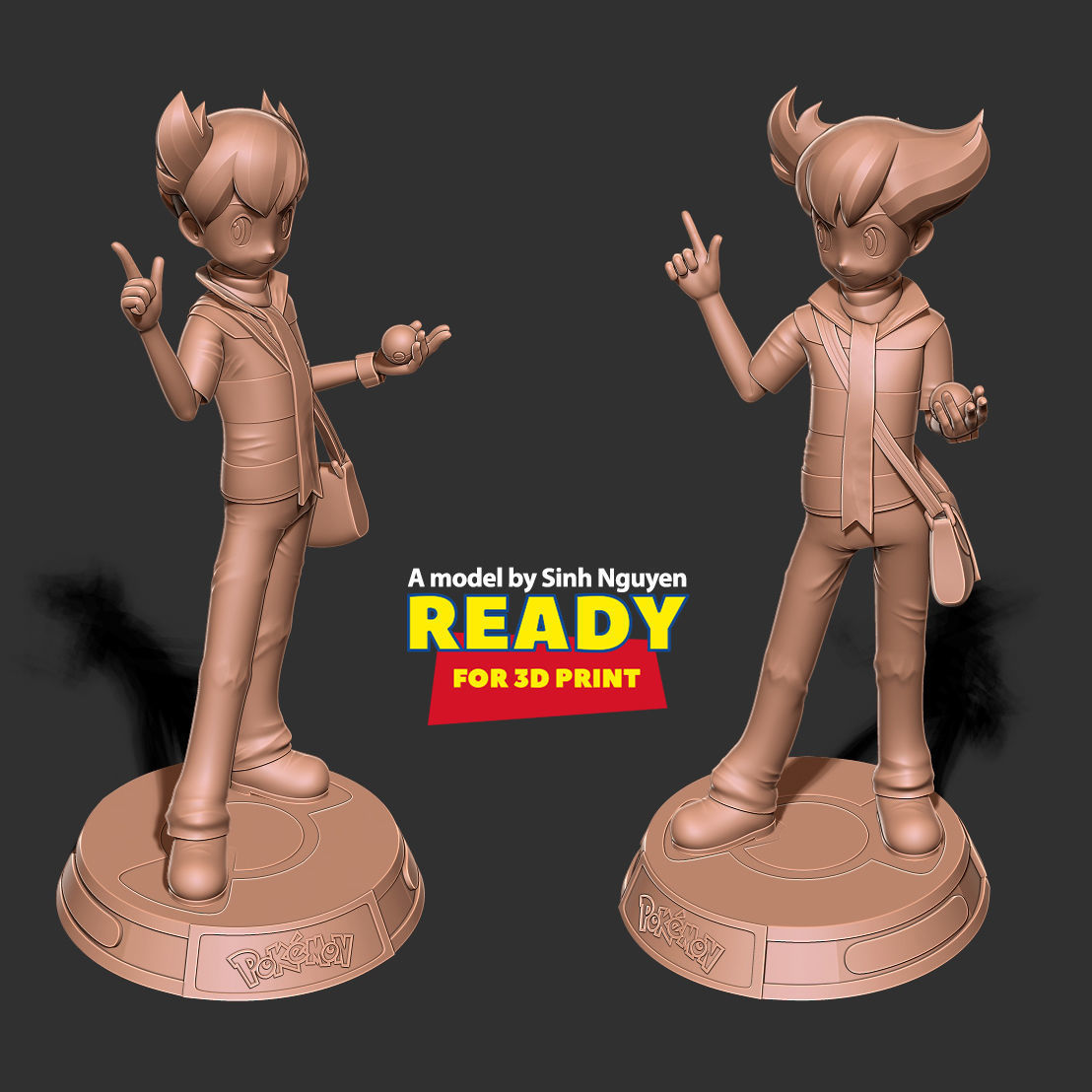Barry - Pokemon Fanart free 3D model 3D printable | CGTrader