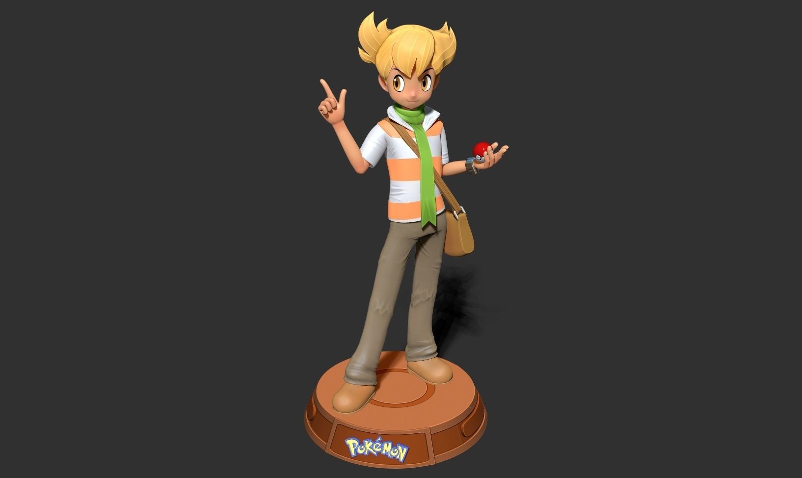 Barry - Pokemon Fanart free 3D model 3D printable | CGTrader