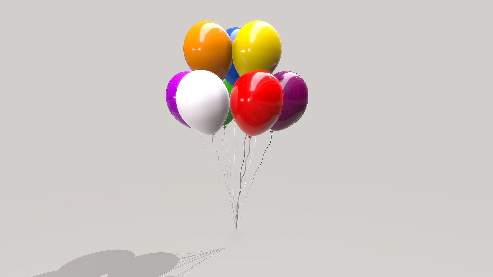3D model Balloons 9 colors VR / AR / low-poly | CGTrader