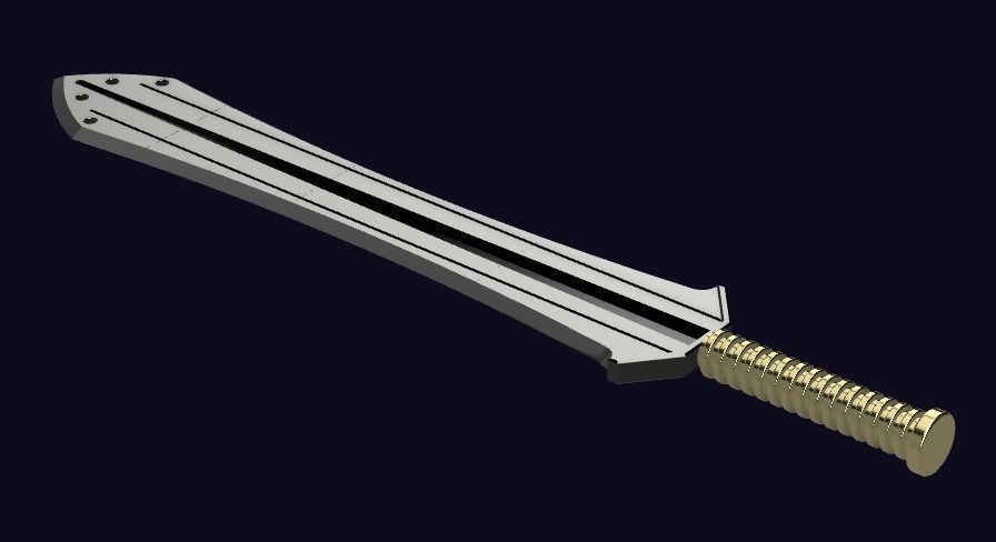 Black Panther - Killmonger vibranium sword 3D model 3D printable | CGTrader