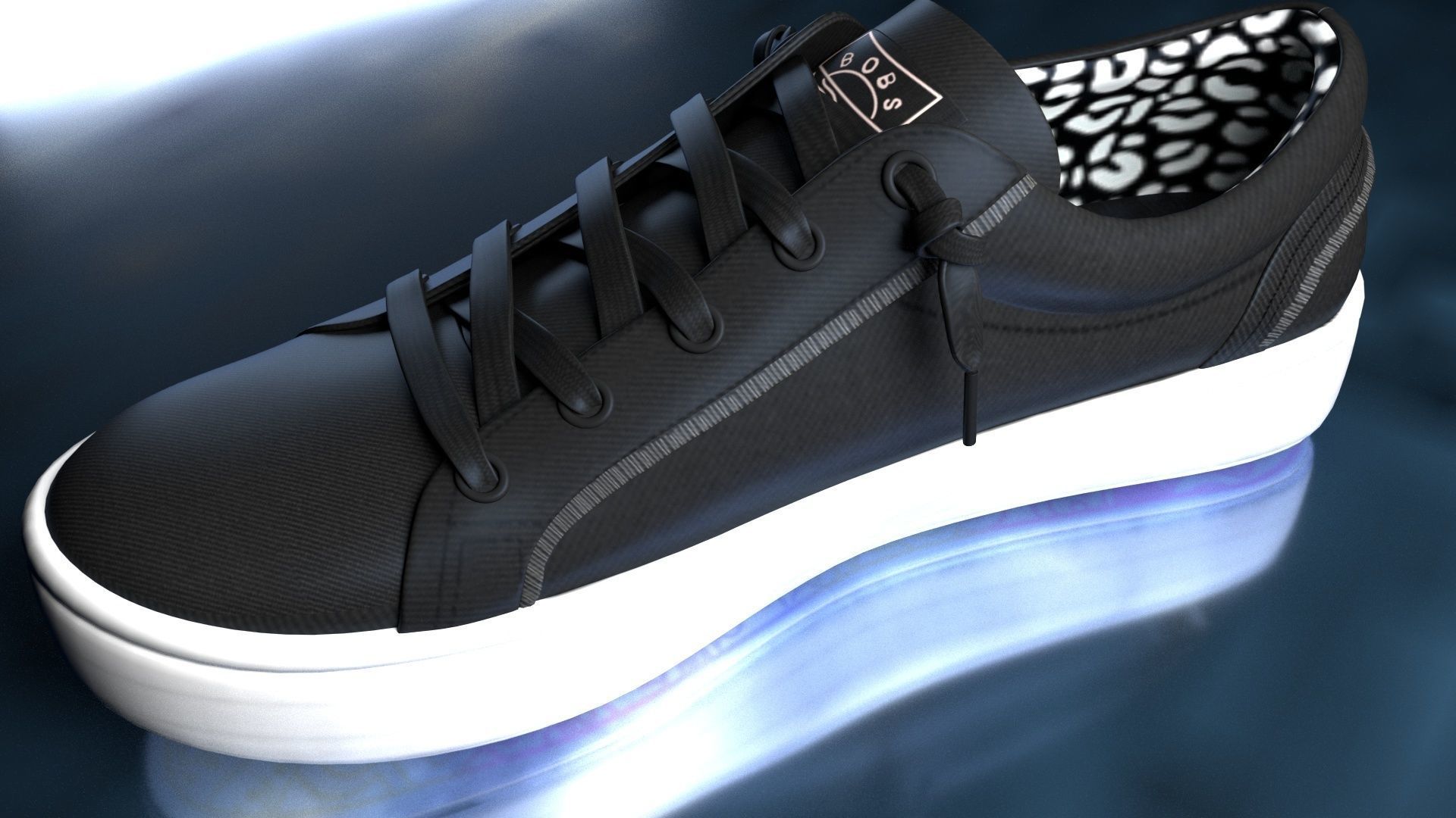 Black Sneaker 3d model with texture 3D model | CGTrader