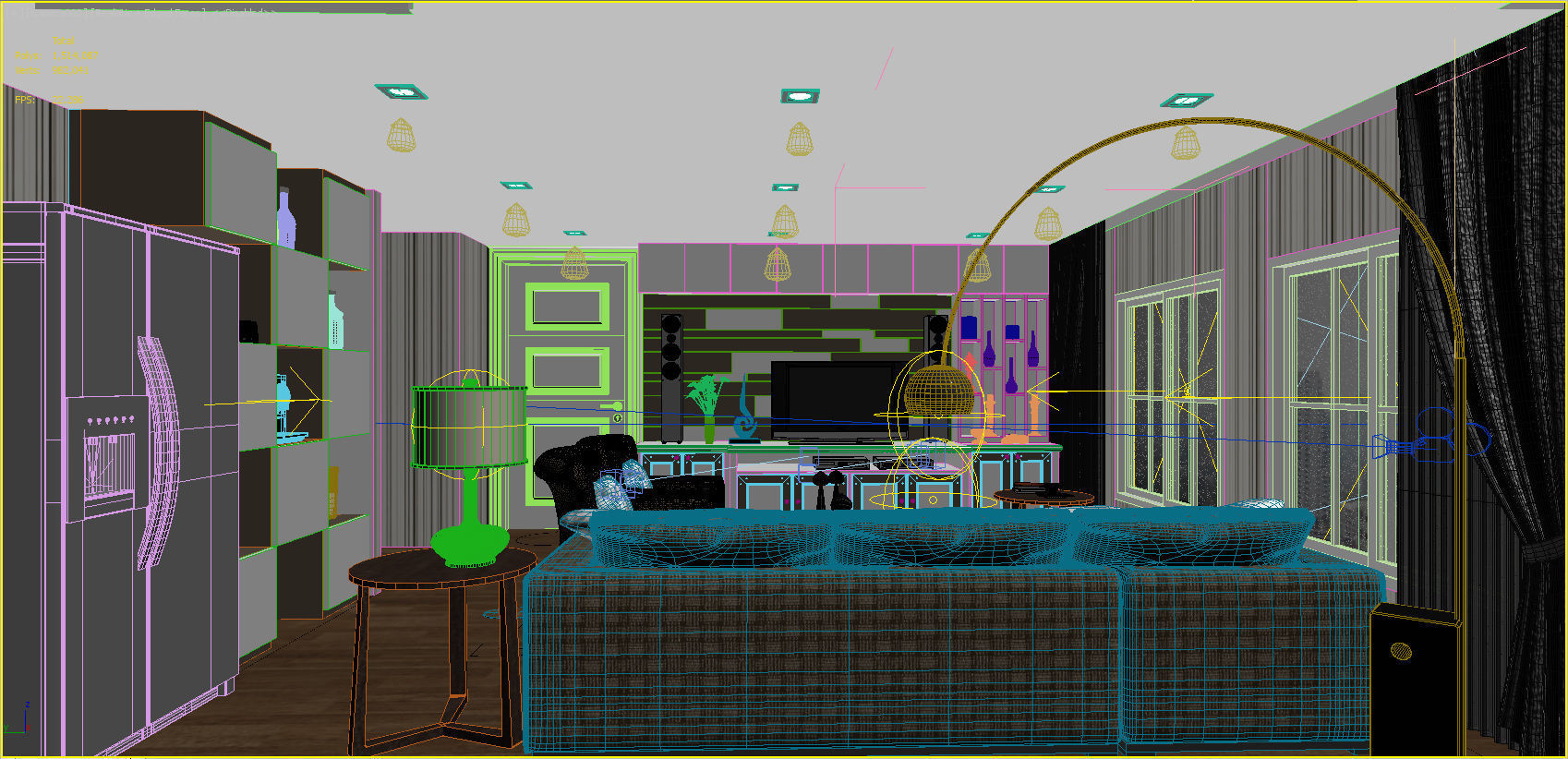 Living condo 3D model | CGTrader