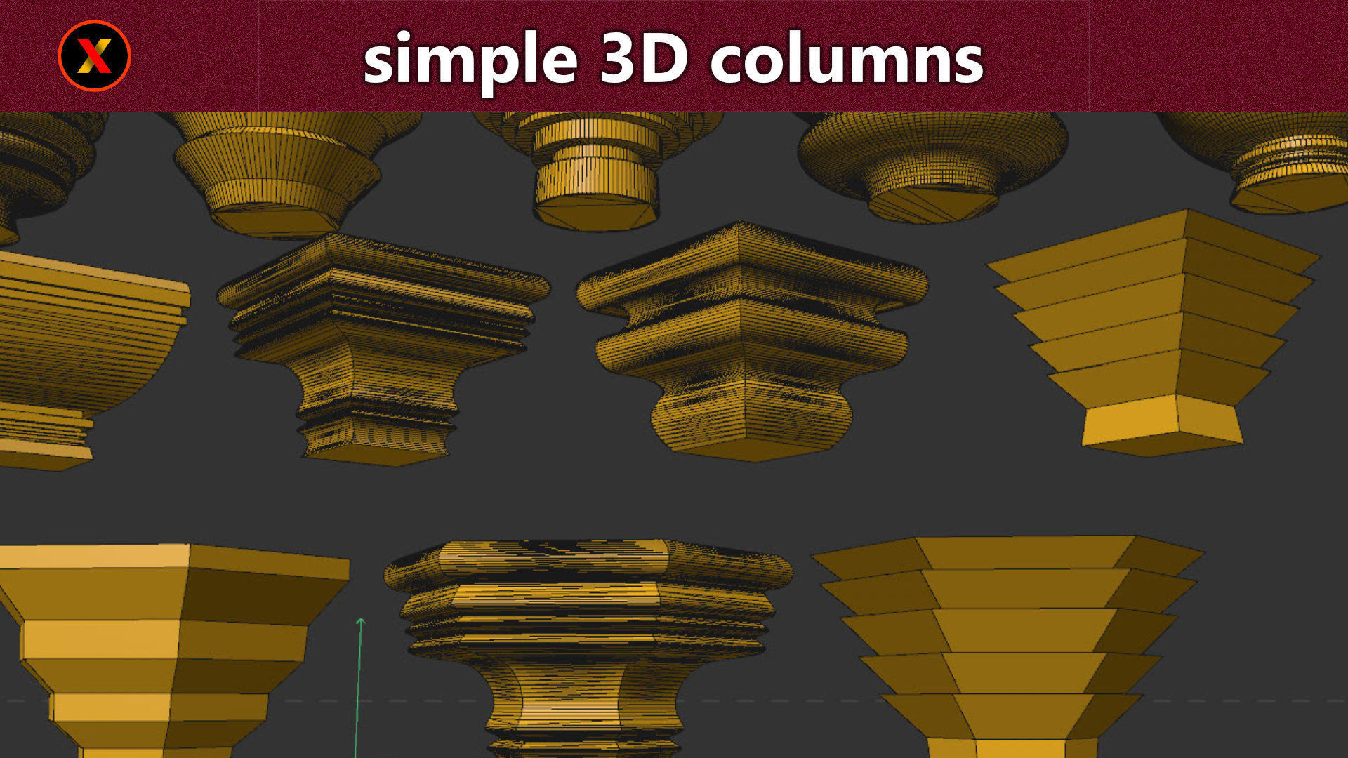 simple 3d column capital free 3D model 3D printable | CGTrader