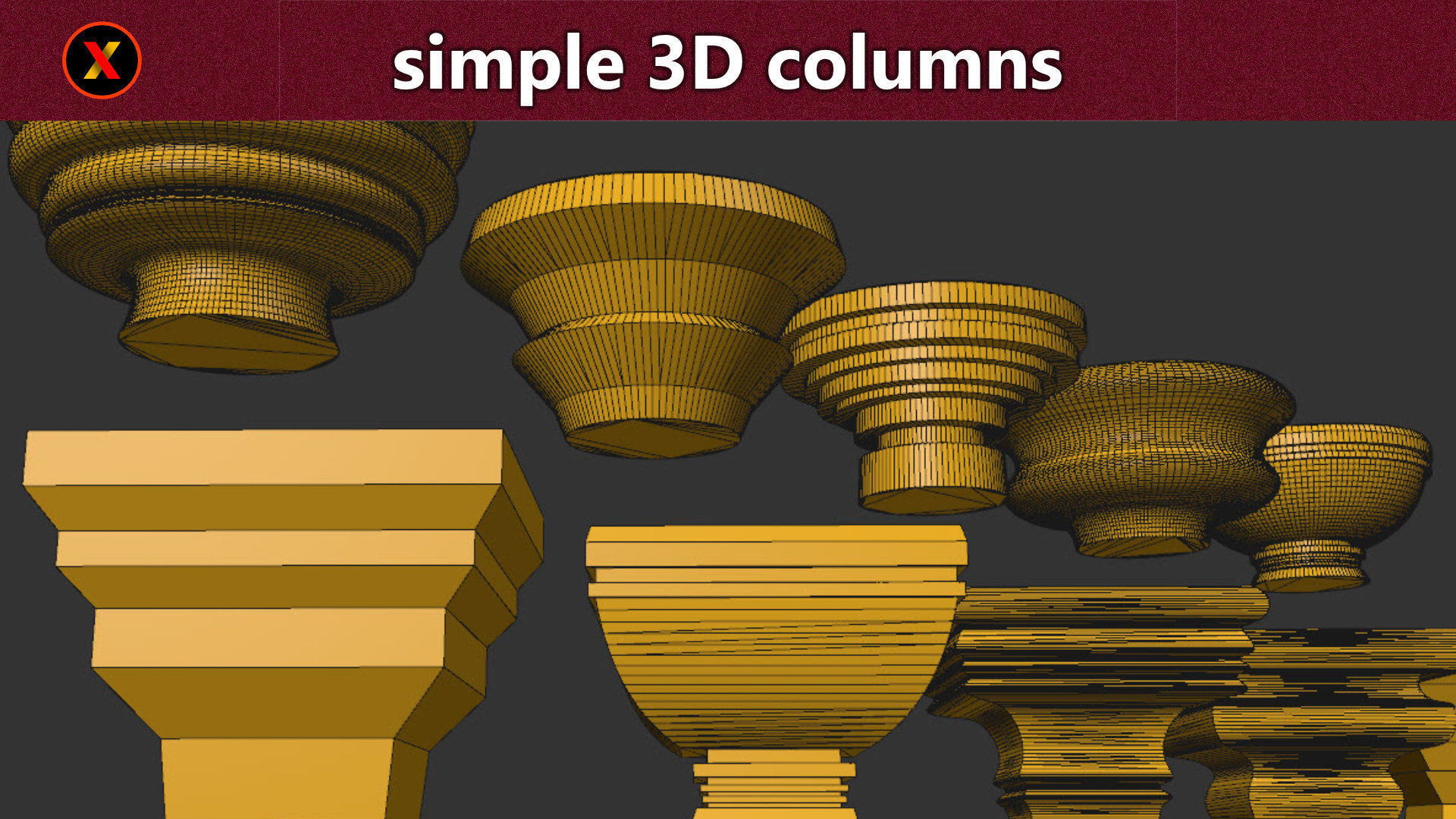 simple 3d column capital free 3D model 3D printable | CGTrader