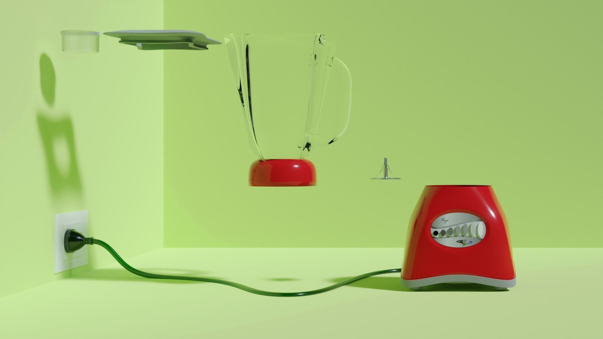 Red Blender 3D model | CGTrader