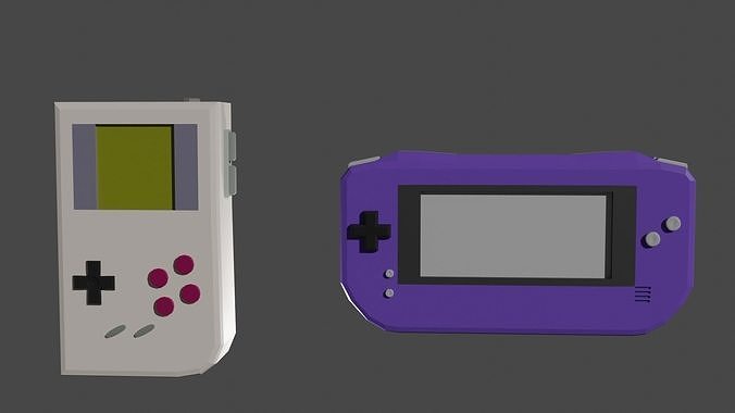 two simple gameboy models 3D model | CGTrader