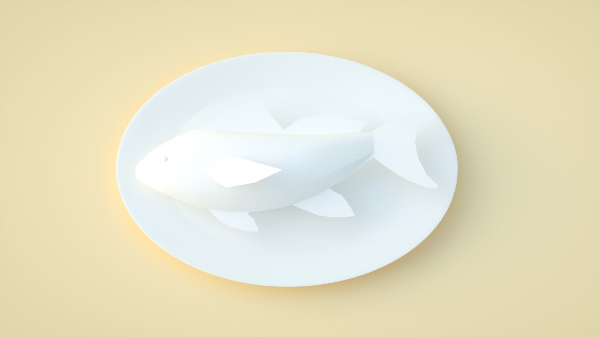 3D model Cartoon grilled fish braised fish cooked food C4D model VR ...