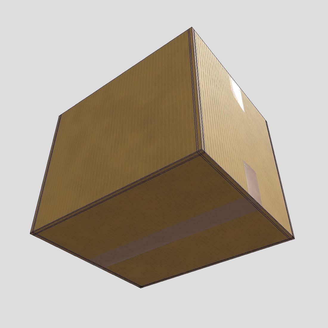 CC0 - Cardboard Box Closed free VR / AR / low-poly 3D model | CGTrader