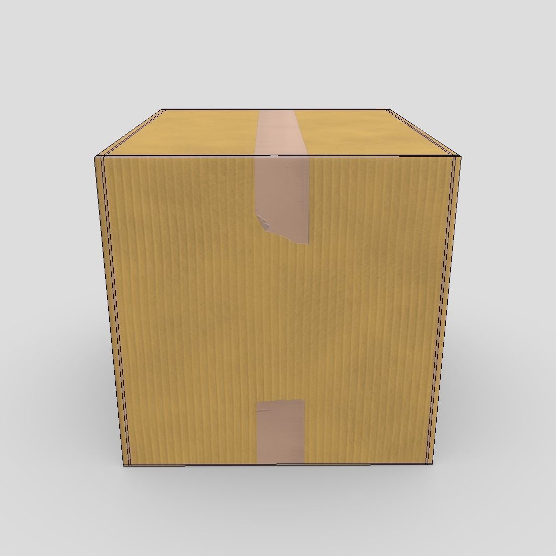 CC0 - Cardboard Box Closed free VR / AR / low-poly 3D model | CGTrader