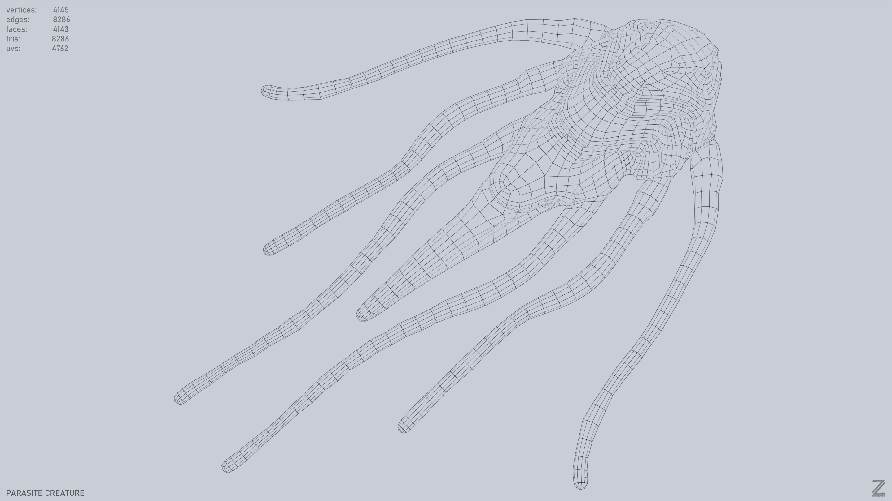 3D model Parasite creature VR / AR / low-poly | CGTrader
