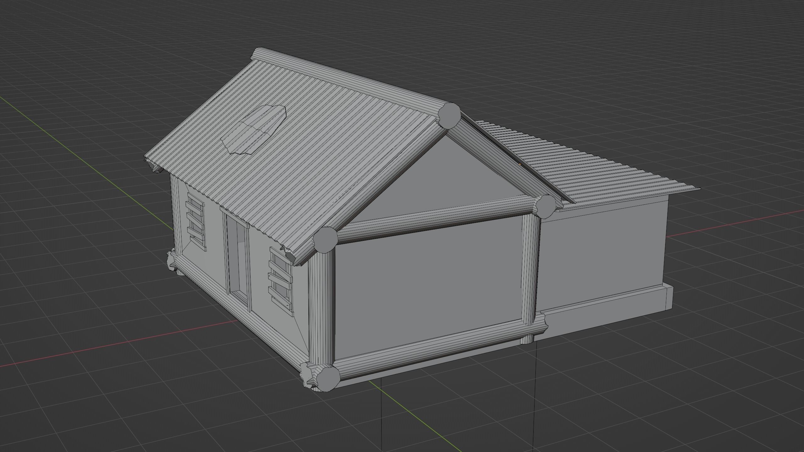 Simple Cabin Low-poly 3D Model free VR / AR / low-poly 3D model | CGTrader