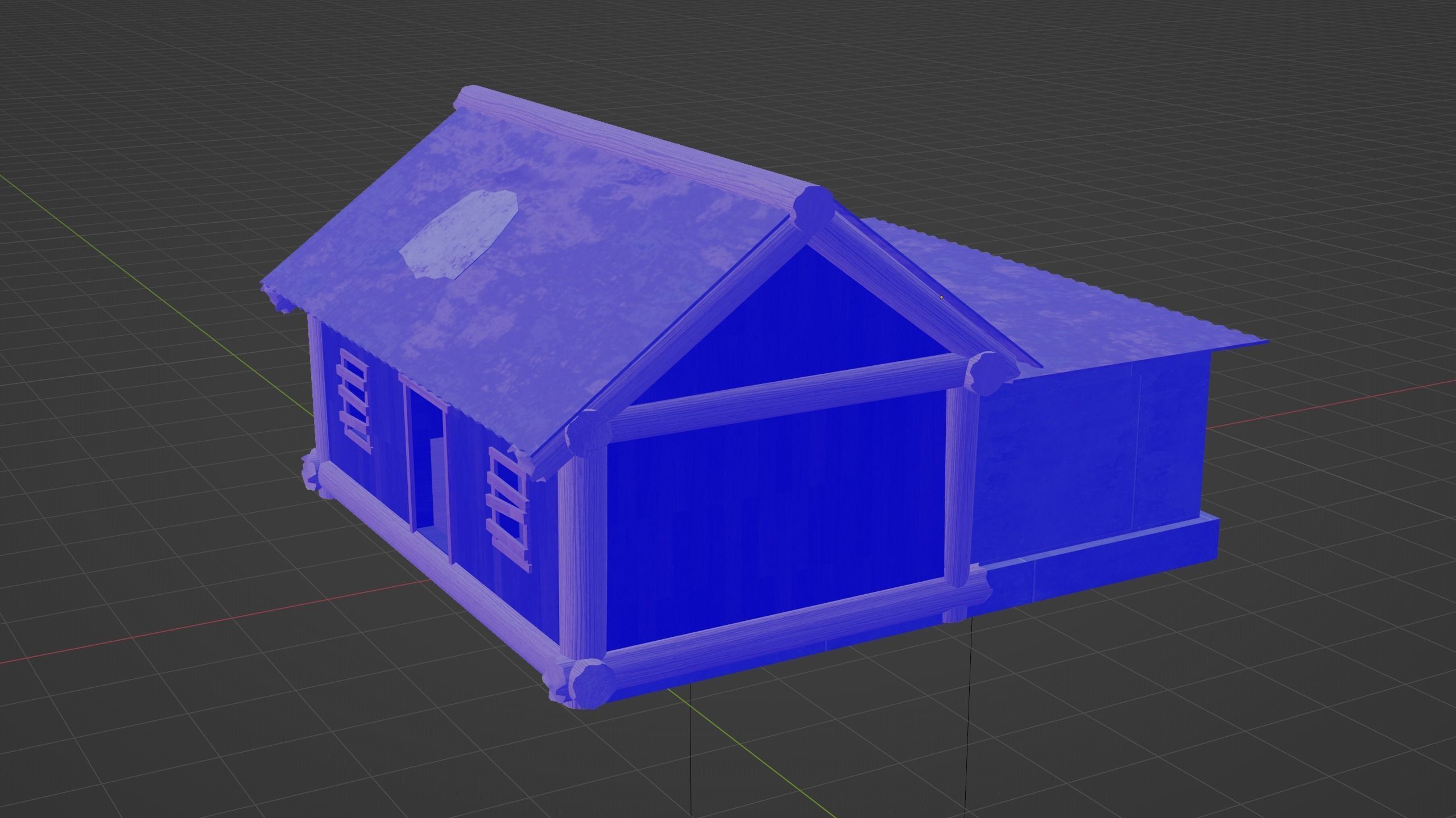 Simple Cabin Low-poly 3D Model free VR / AR / low-poly 3D model | CGTrader