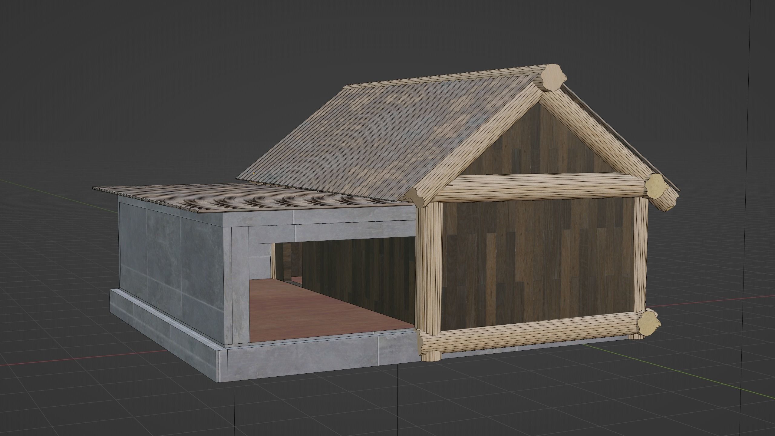 Simple Cabin Low-poly 3D Model free VR / AR / low-poly 3D model | CGTrader