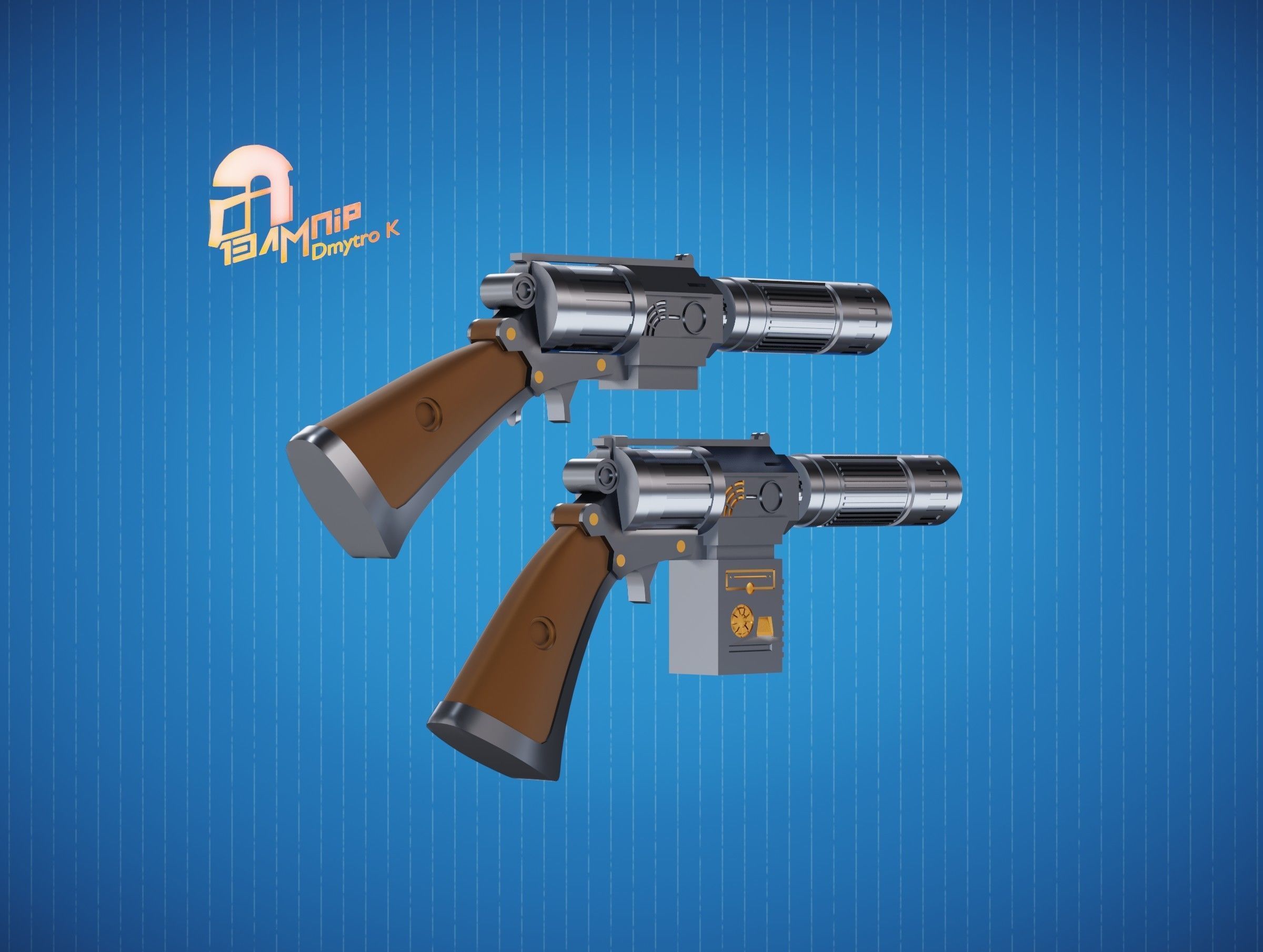 Custom D-200 Military Enforcer Blaster 3D model 3D printable | CGTrader