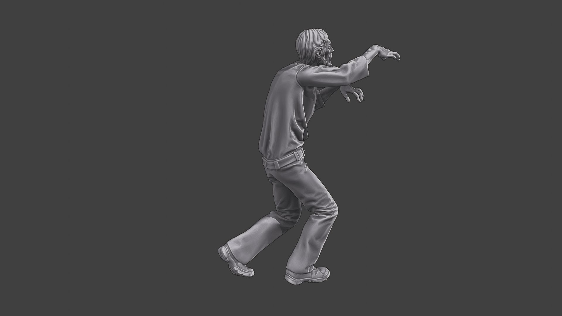 Casual Zombie CZ3 0016 3D model 3D printable | CGTrader