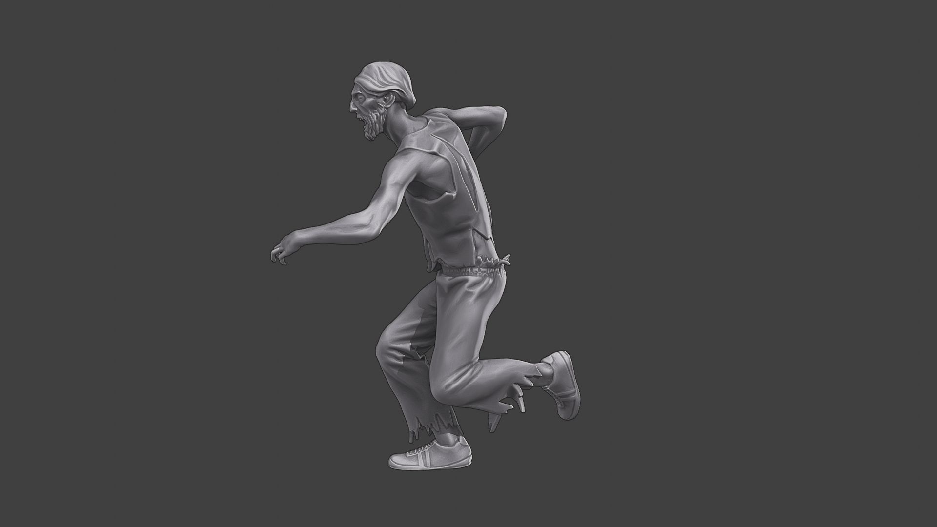 Casual Zombie CZ3 0019 3D model 3D printable | CGTrader