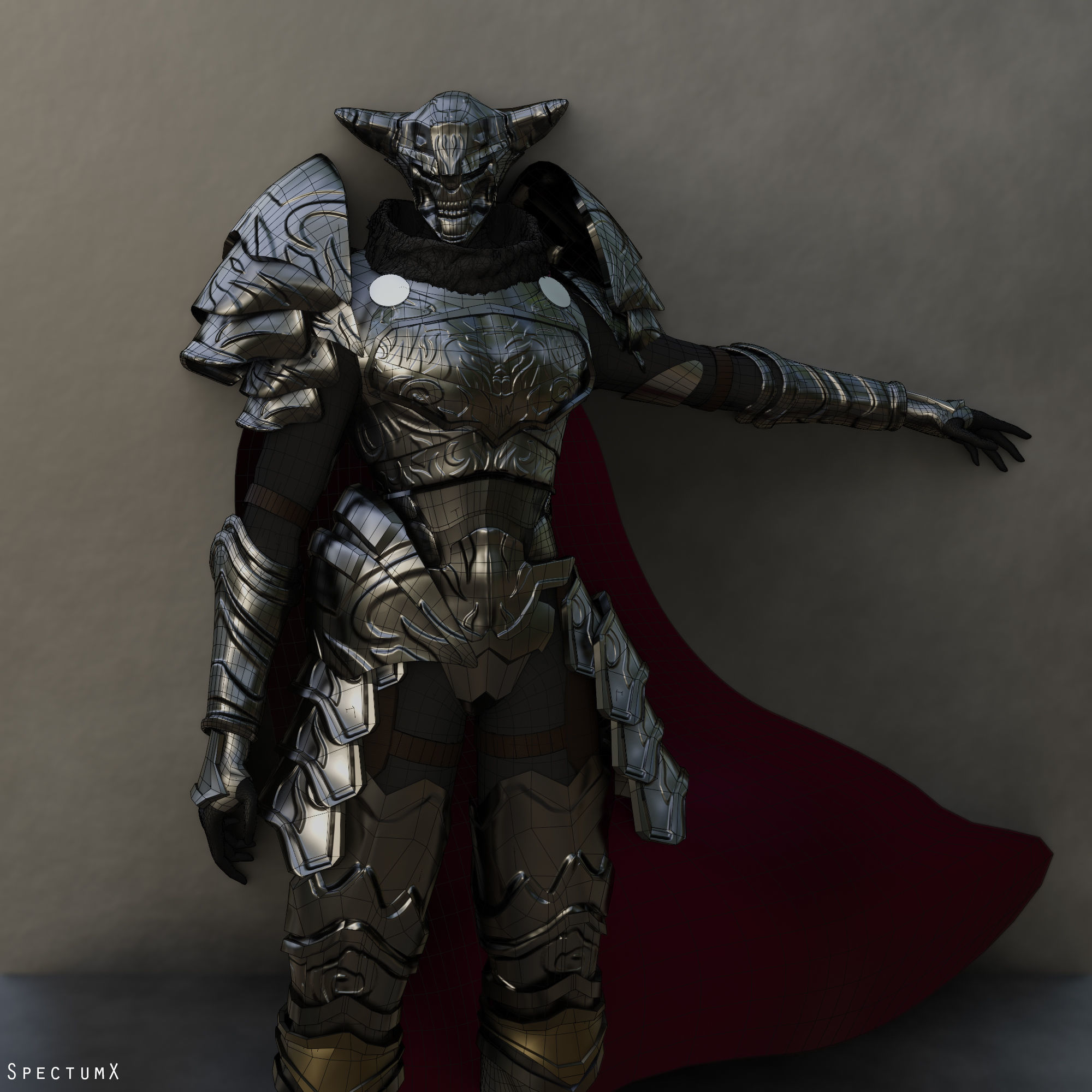 3d Model Knight The Fallen Knight Character Low Poly 3d Model Vr Ar
