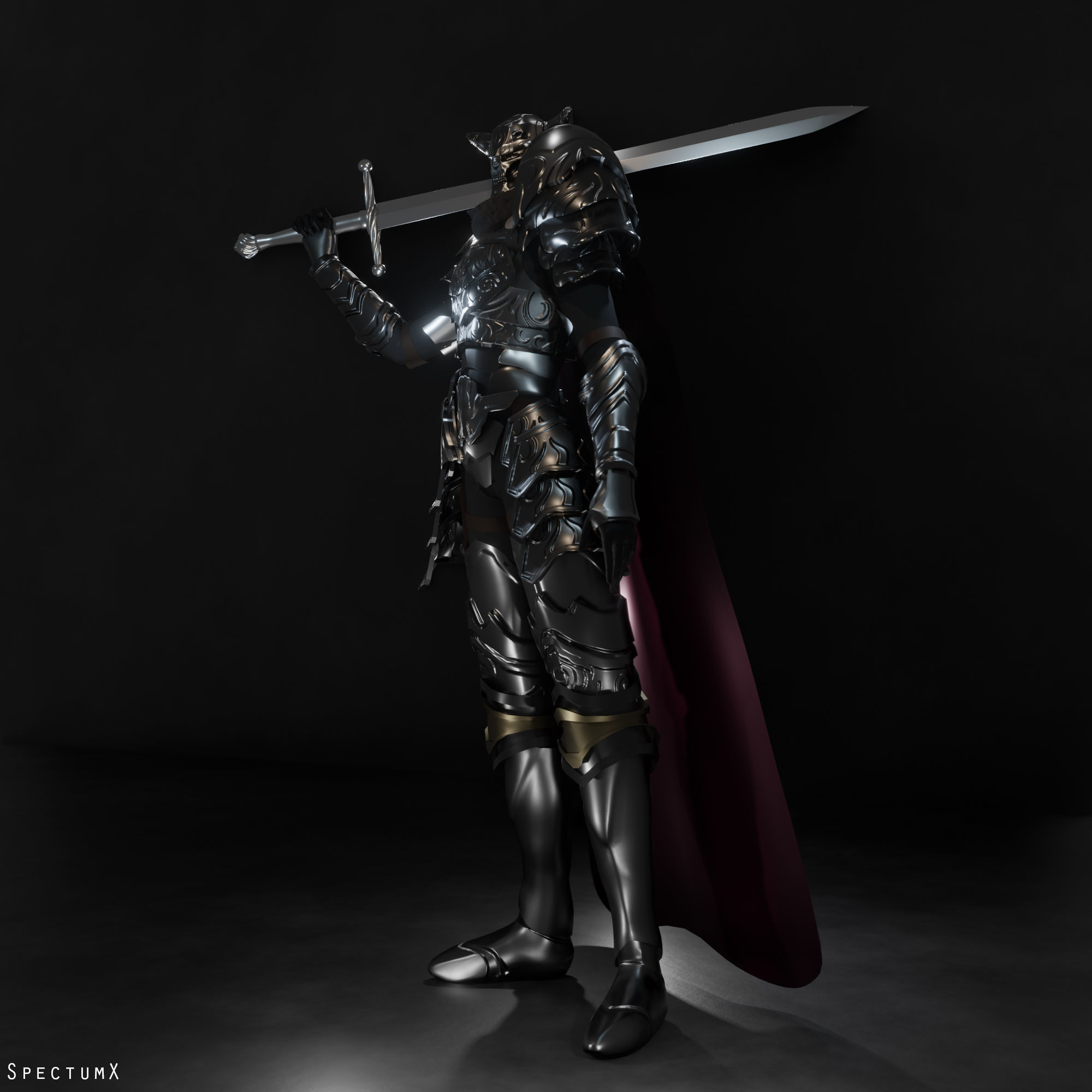 3D model Knight The Fallen Knight Character - Low-poly 3D Model VR / AR ...
