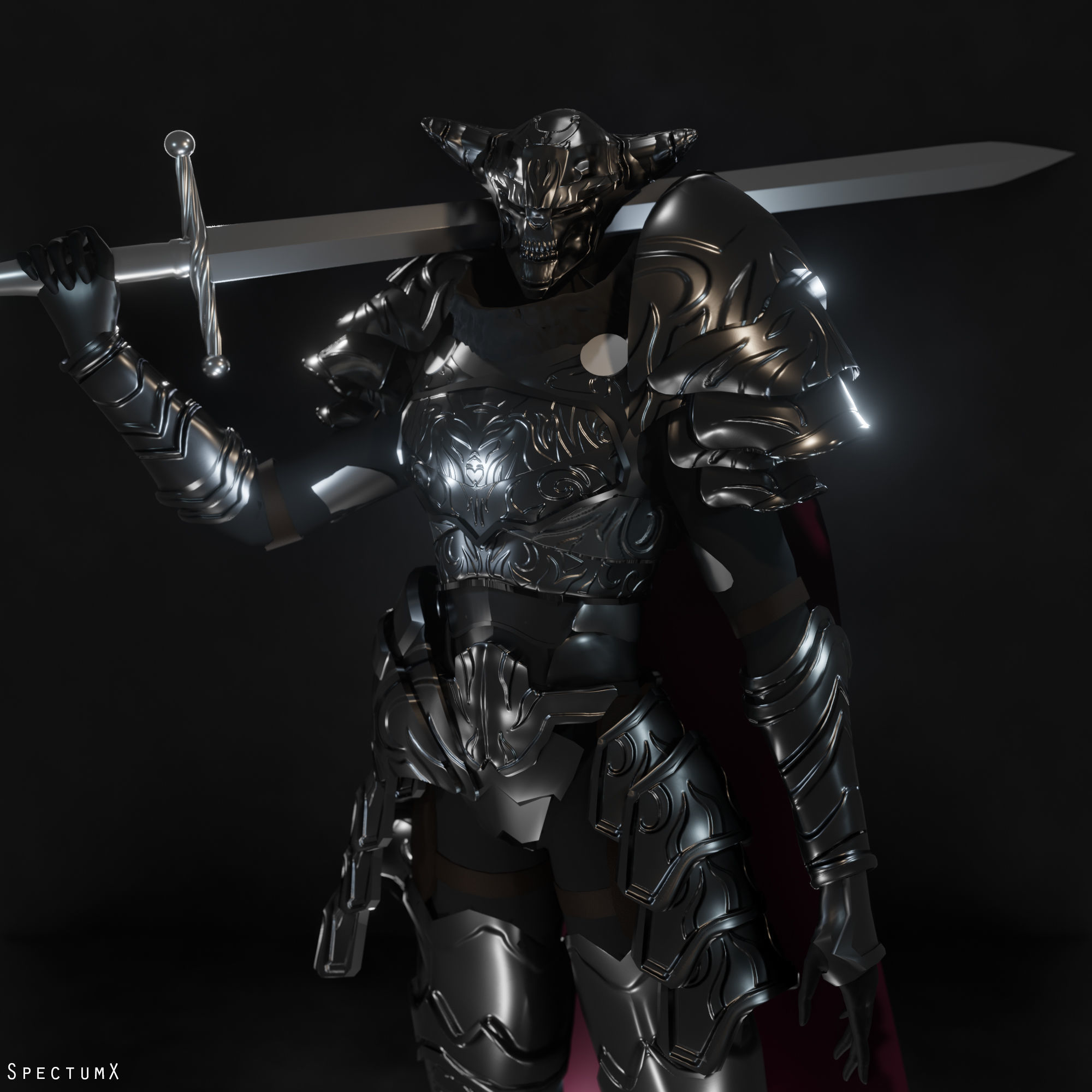 3D model Knight The Fallen Knight Character - Low-poly 3D Model VR / AR ...