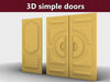 simple 3d doors free 3D model 3D printable | CGTrader