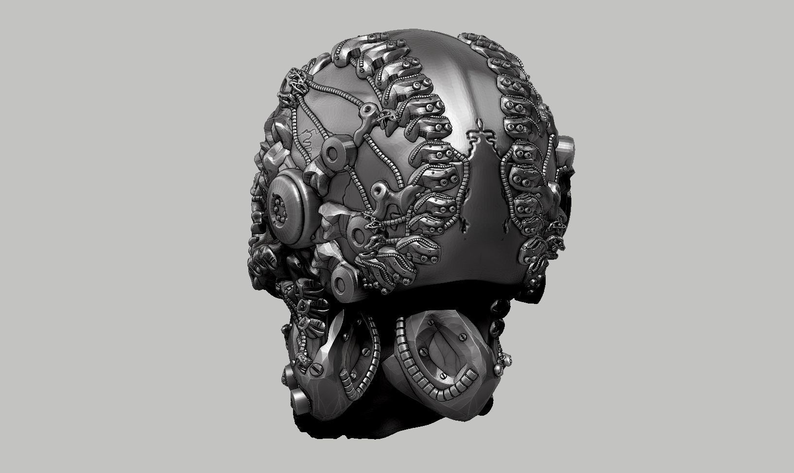 skull robot head a29 3D model 3D printable | CGTrader