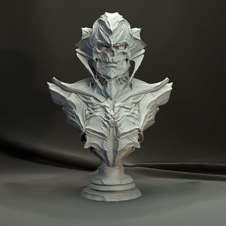Creature Bust 2 3D PRINT ZTL OBJ STL 3D model 3D printable | CGTrader