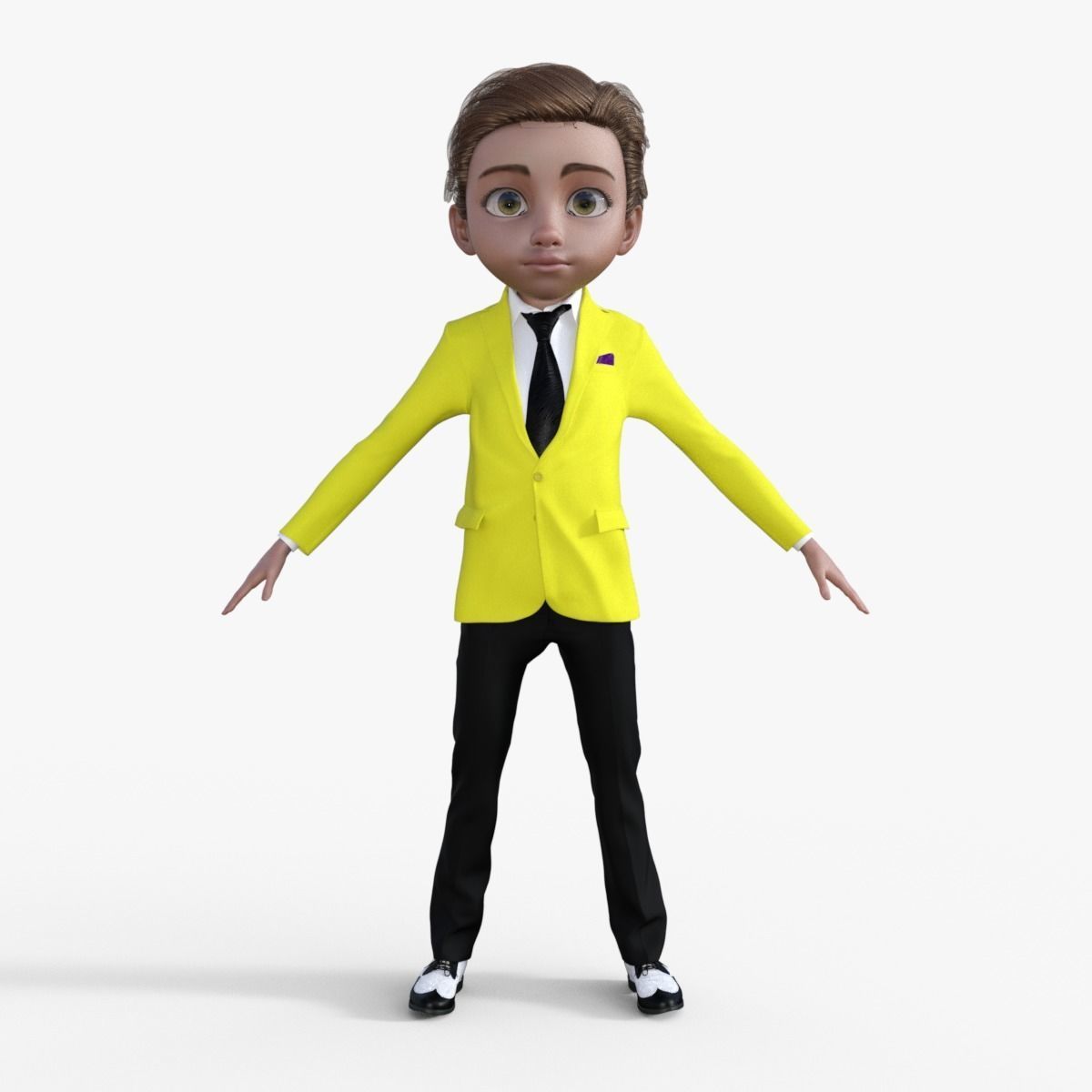 Cartoon Man in Colorful Suit 3D model | CGTrader